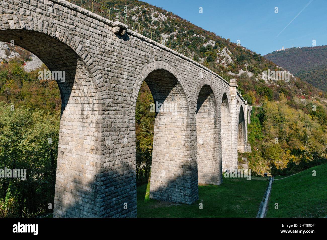 View of Solkan bridge over Soca river in Slovenia Stock Photo - Alamy
