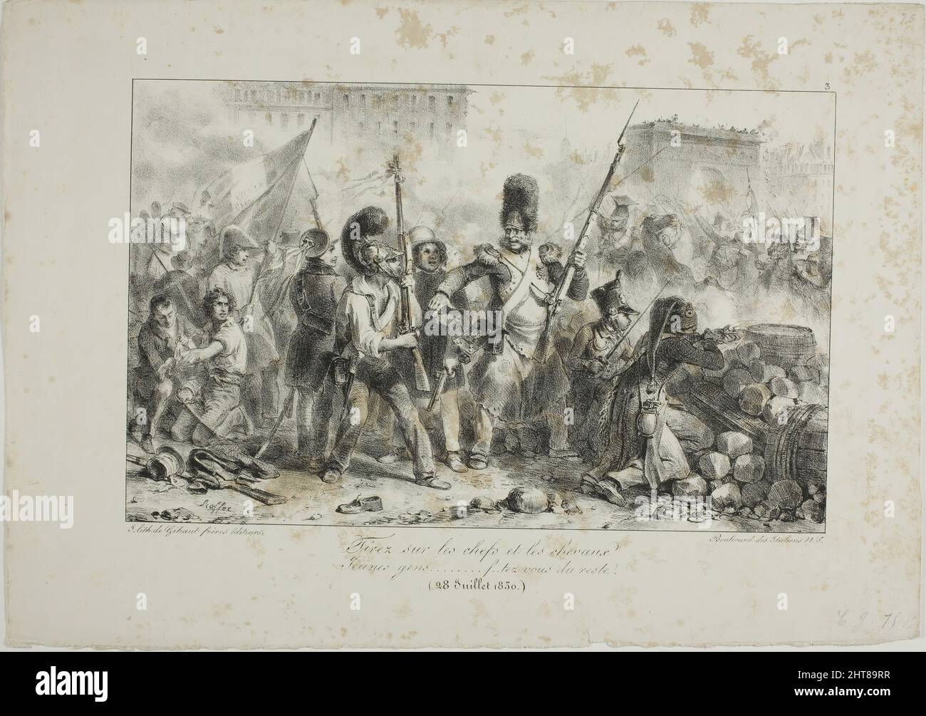 Fire on the Leaders and Cavalry..., 1830–31 Stock Photo - Alamy