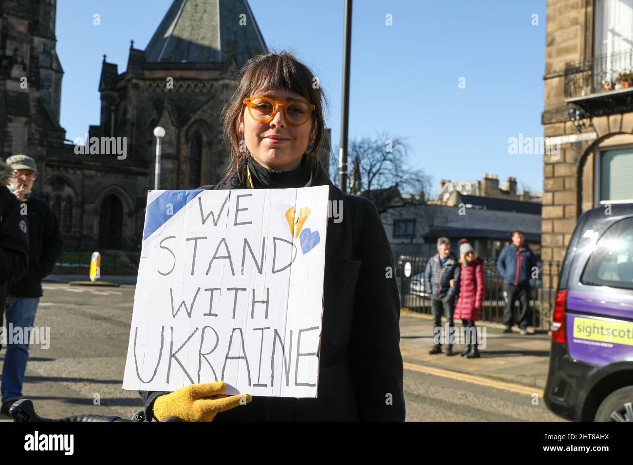 Hundreds of Stand with Ukraine protesters gathered outside the ...