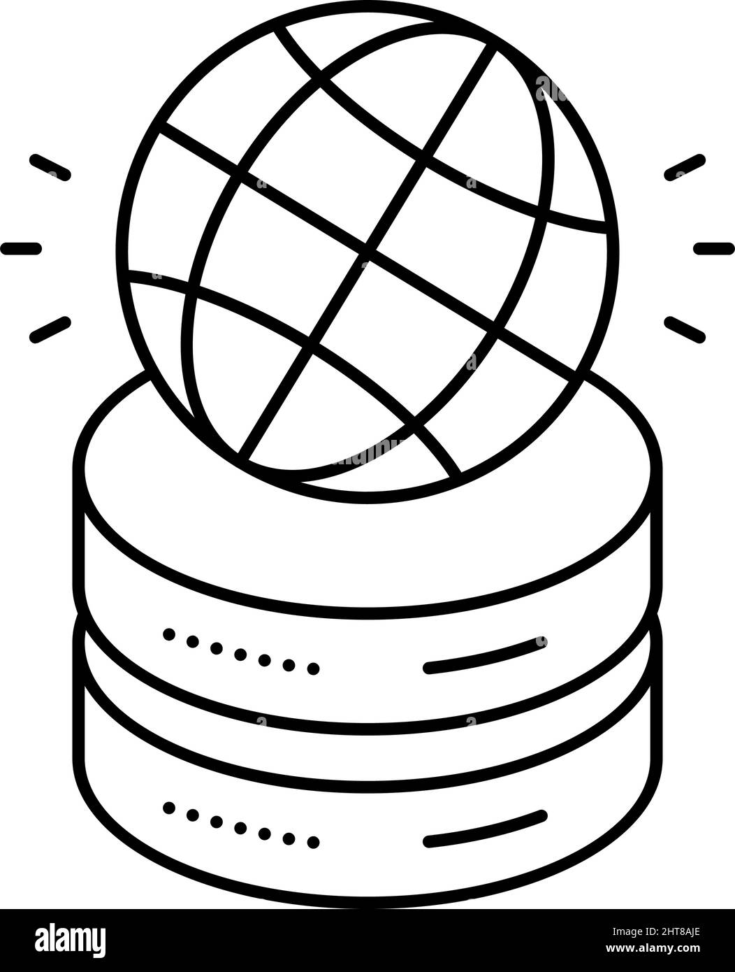 global digital processing line icon vector illustration Stock Vector ...
