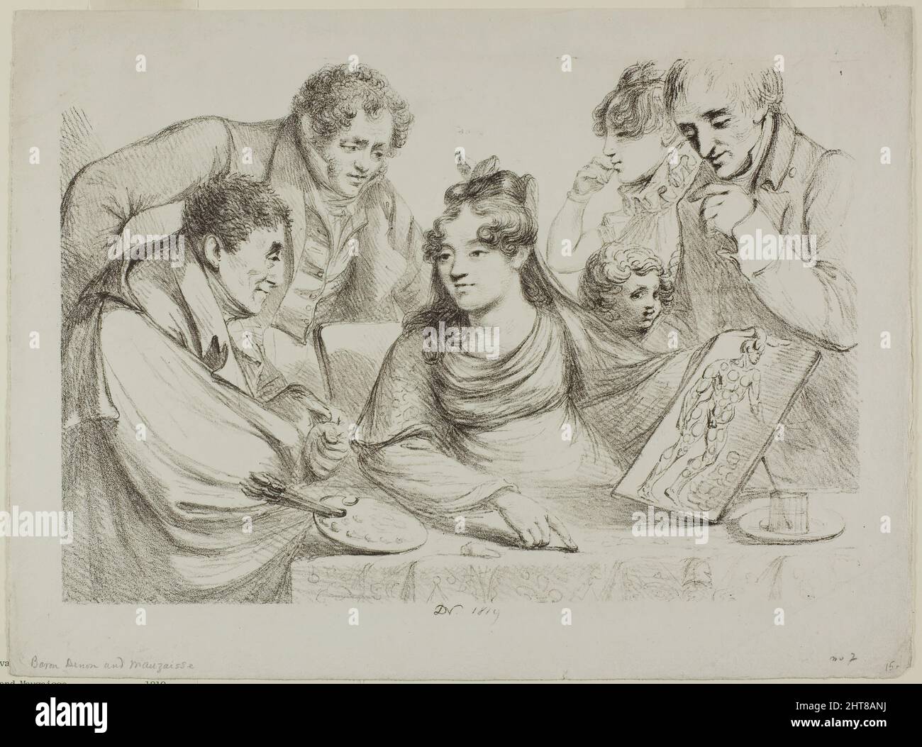 Lithography Lesson, 1819 Stock Photo - Alamy