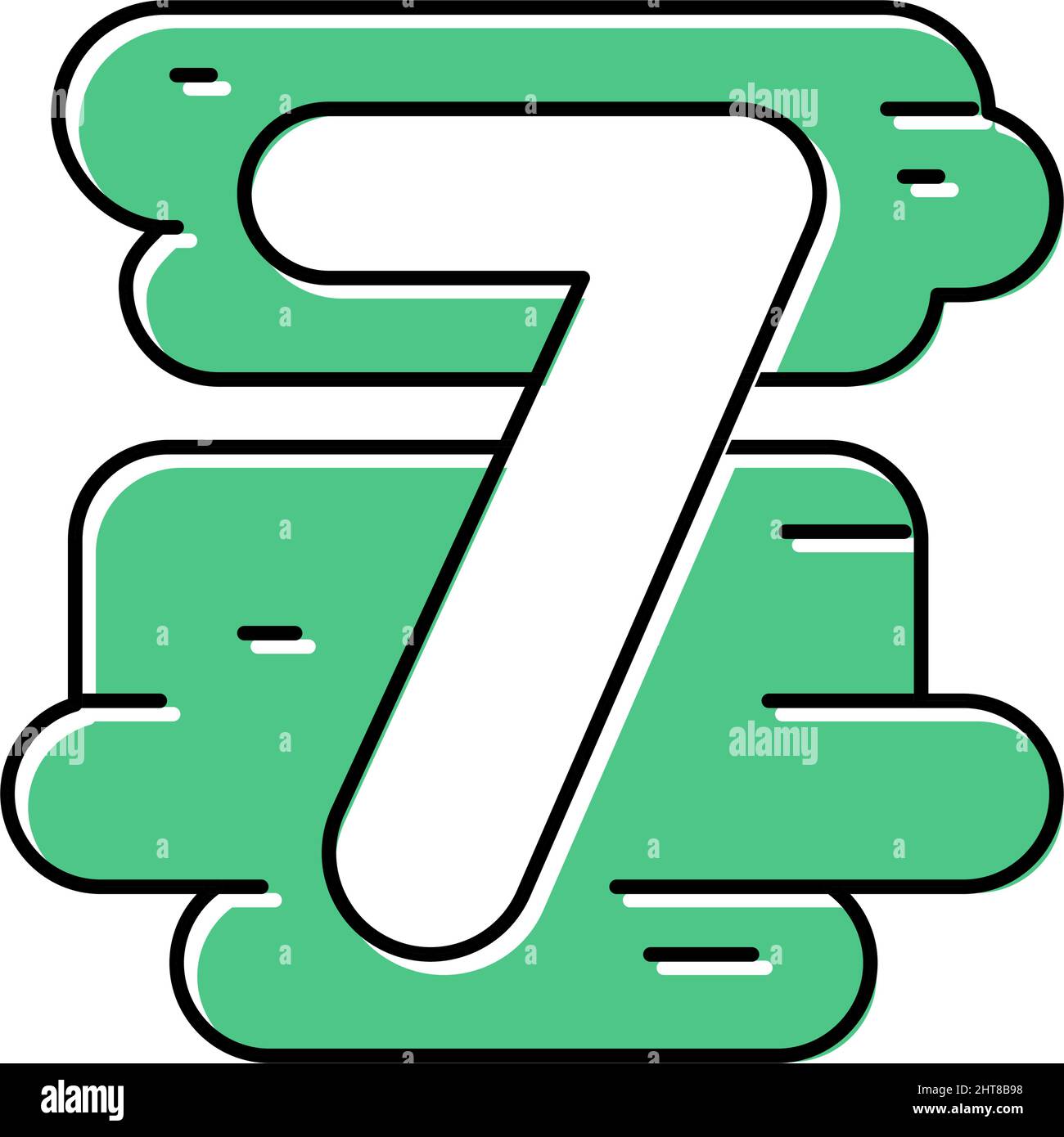 seven number color icon vector illustration Stock Vector Image & Art ...