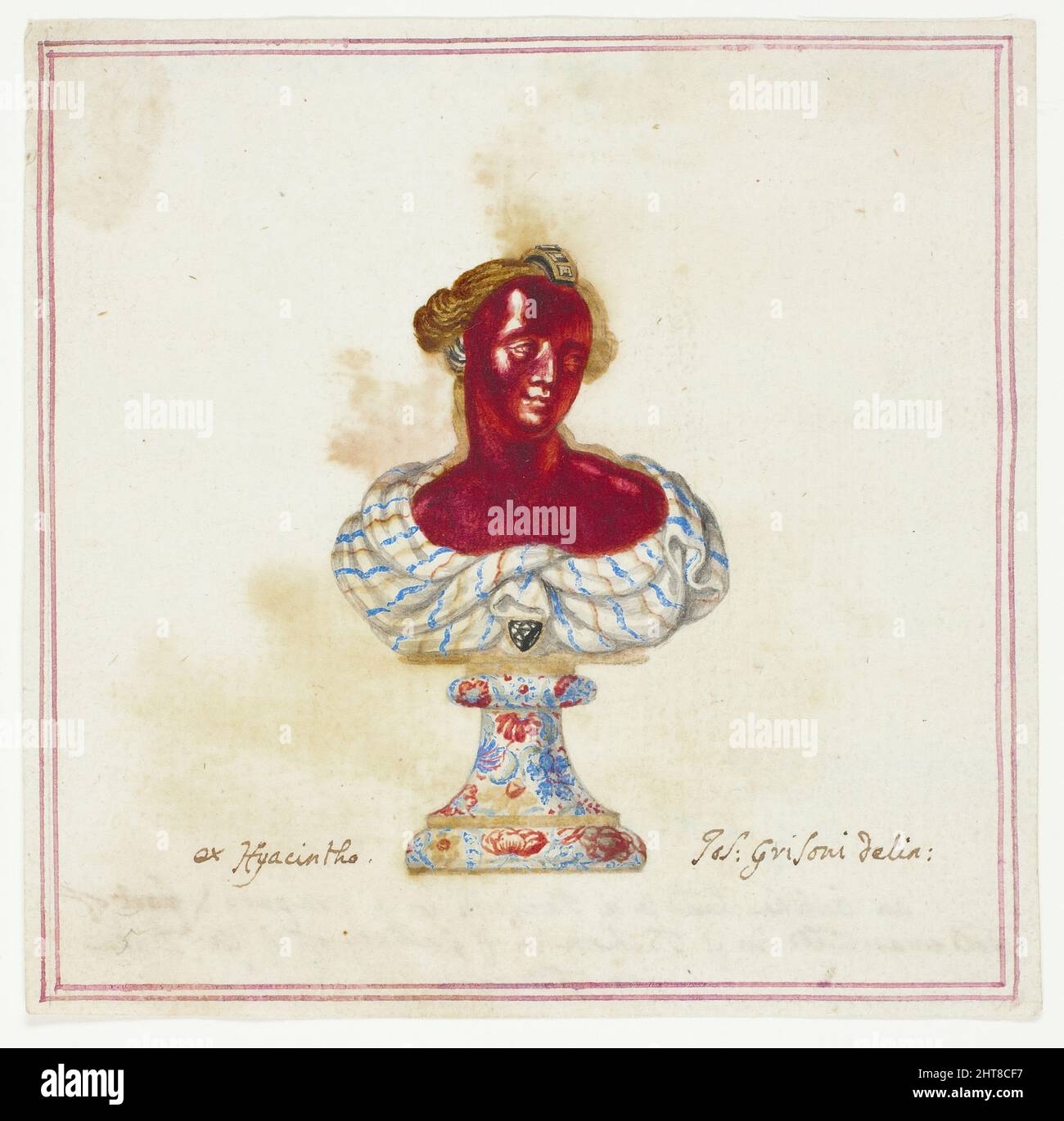 Sketch of Jewelled Antique Bust in the Medici Collection, Florence, n.d ...