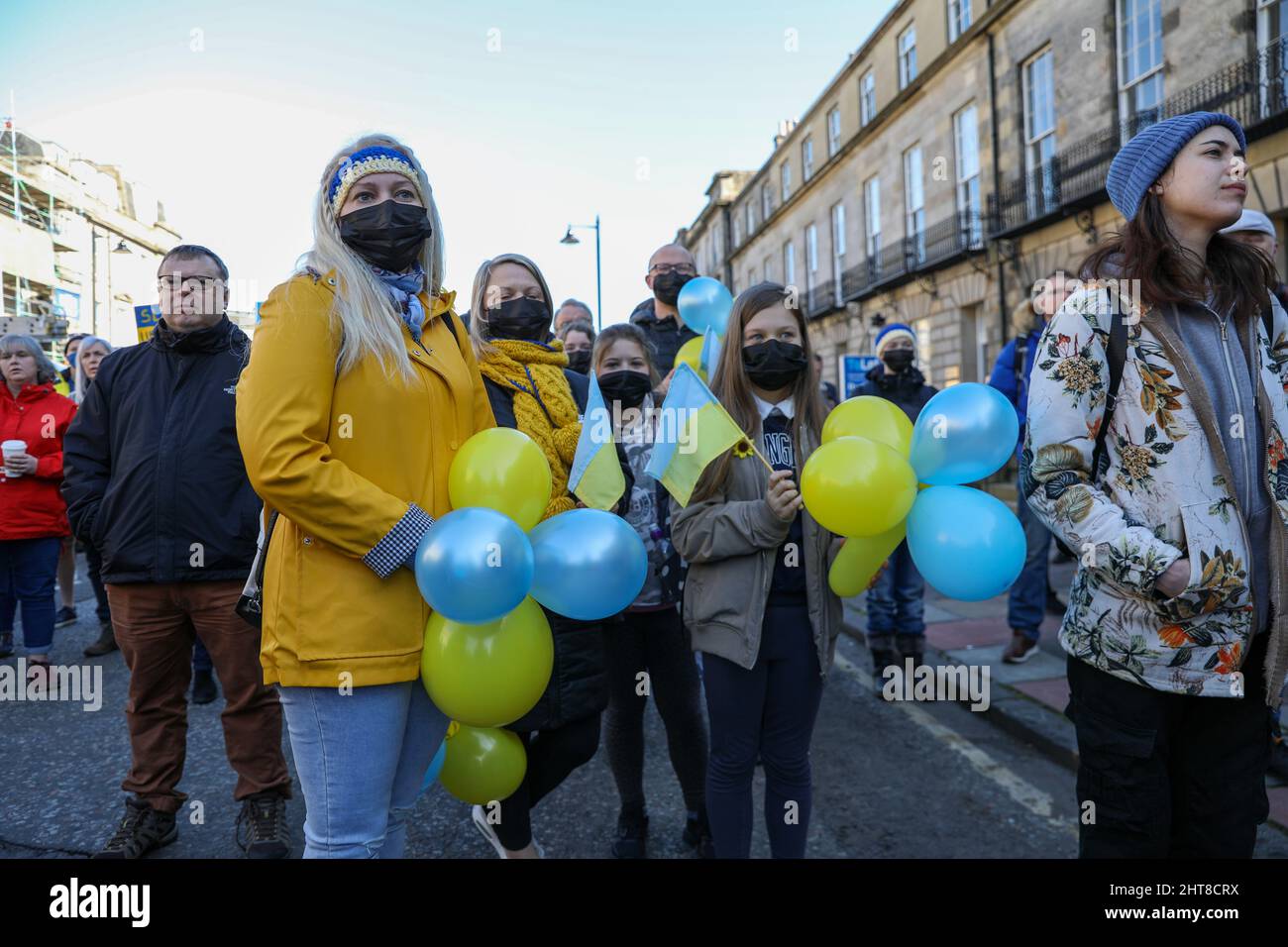 Hundreds of Stand with Ukraine protesters gathered outside the ...