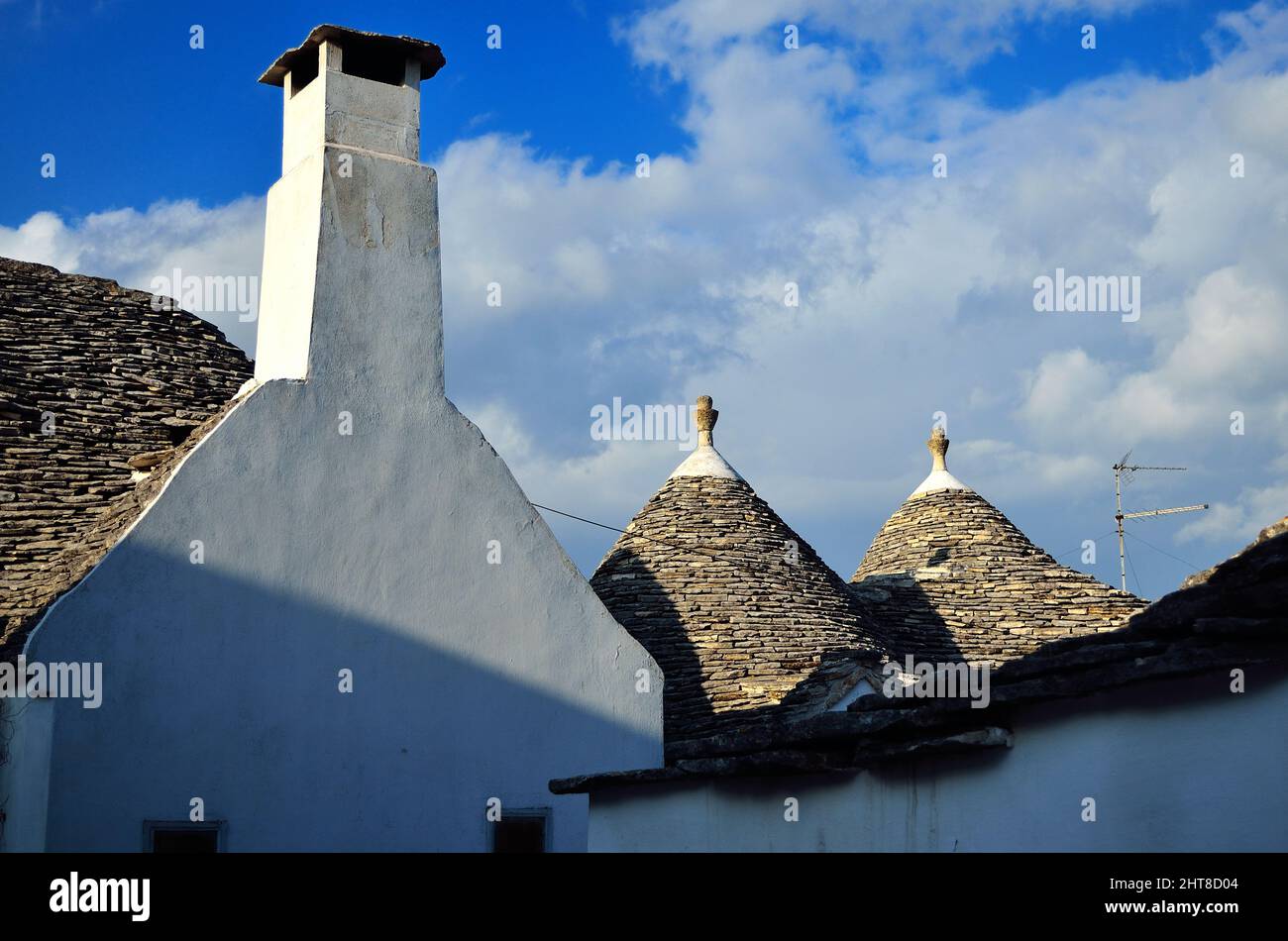 Beautiful view of a small town Alberobello in southern Italy Stock ...