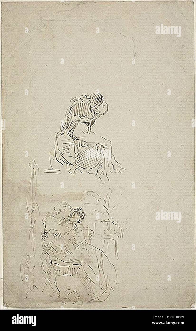 Two Seated Embracing Couples, n.d Stock Photo - Alamy