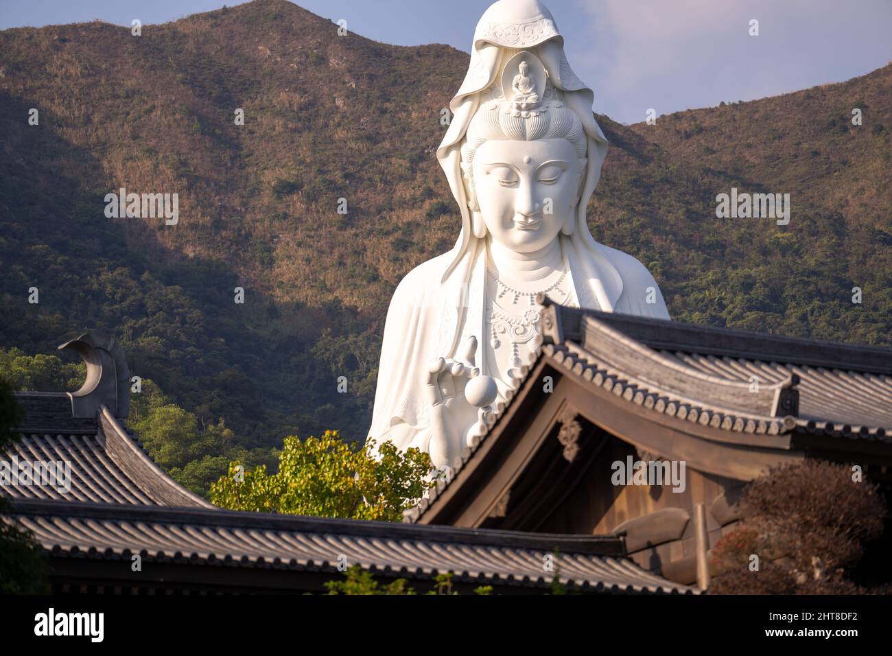 Tsz Chan Monastery in Tai Po, goddess of mercy Stock Photo - Alamy