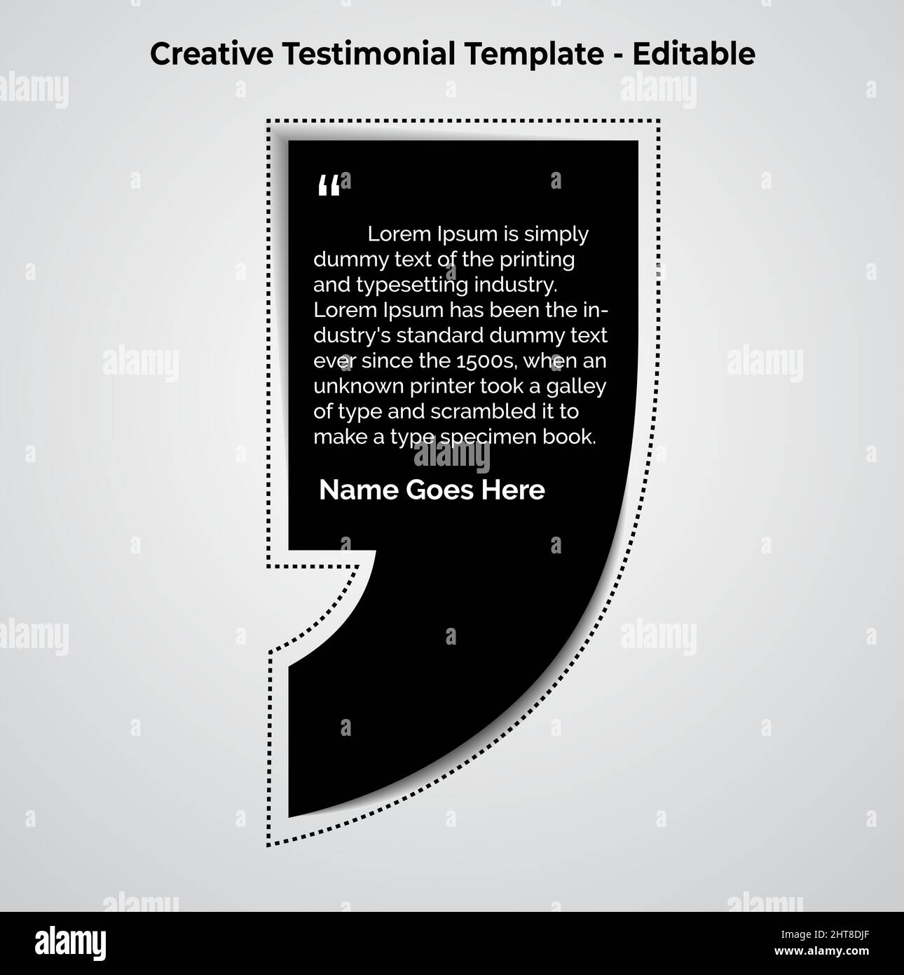 Creative Testimonial Templates - Editable Vector Illustration Stock ...