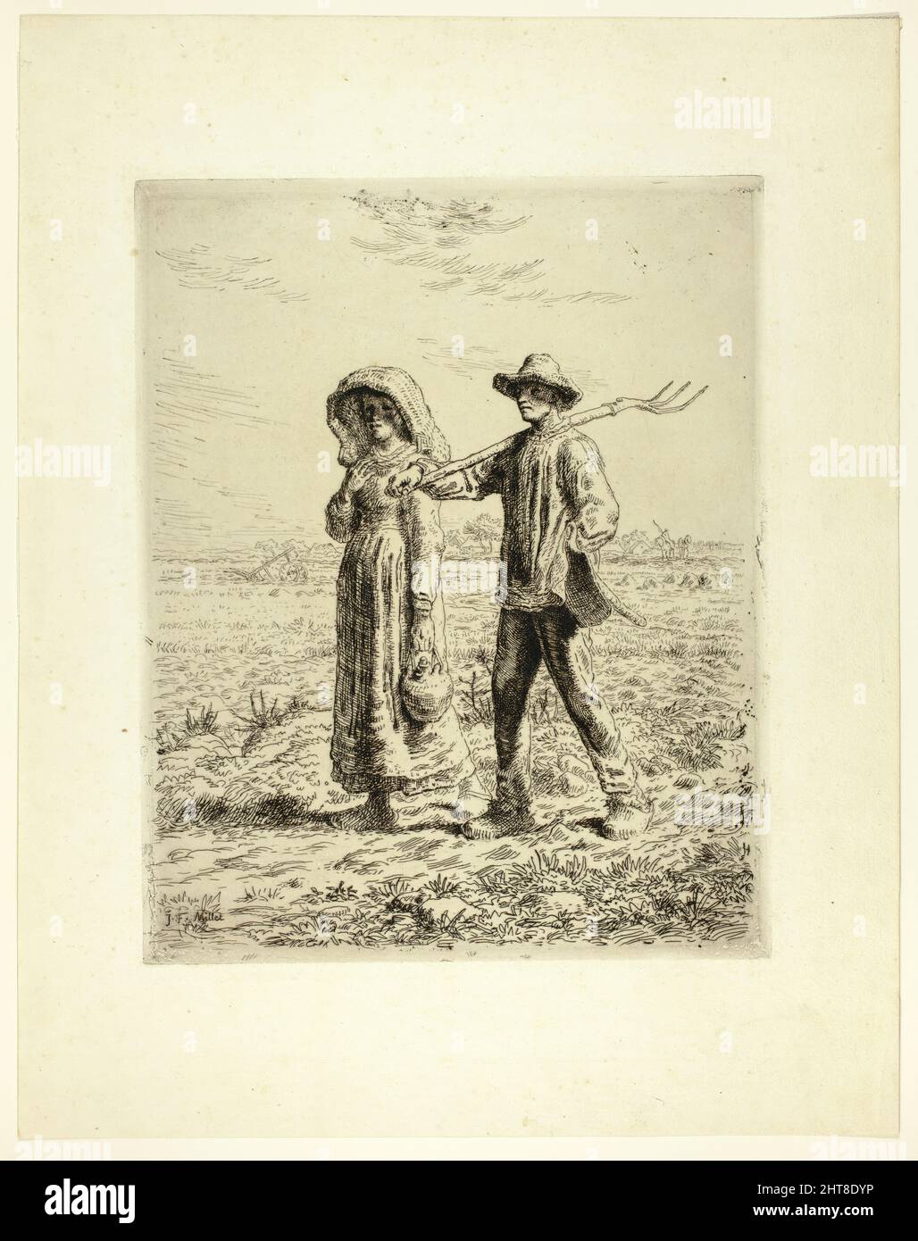 Peasants Going to Work, 1863 Stock Photo - Alamy
