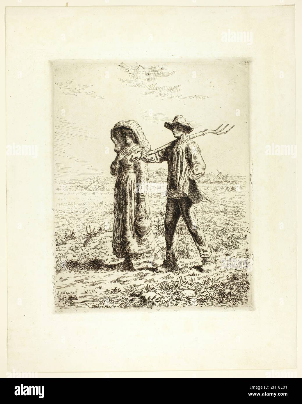 Peasants Going to Work, 1863 Stock Photo - Alamy