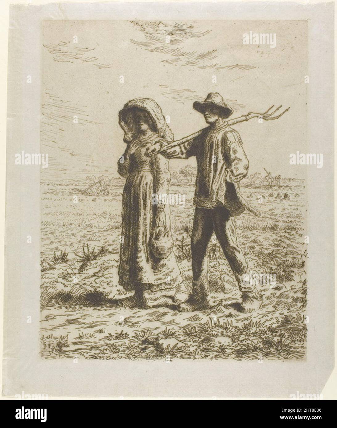 Peasants Going to Work, 1863 Stock Photo - Alamy