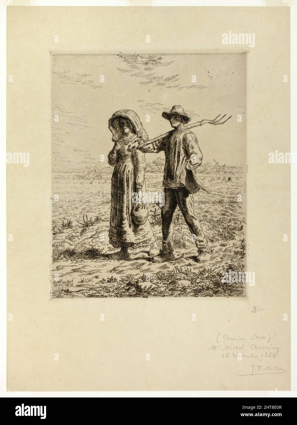 Peasants Going to Work, 1863 Stock Photo - Alamy