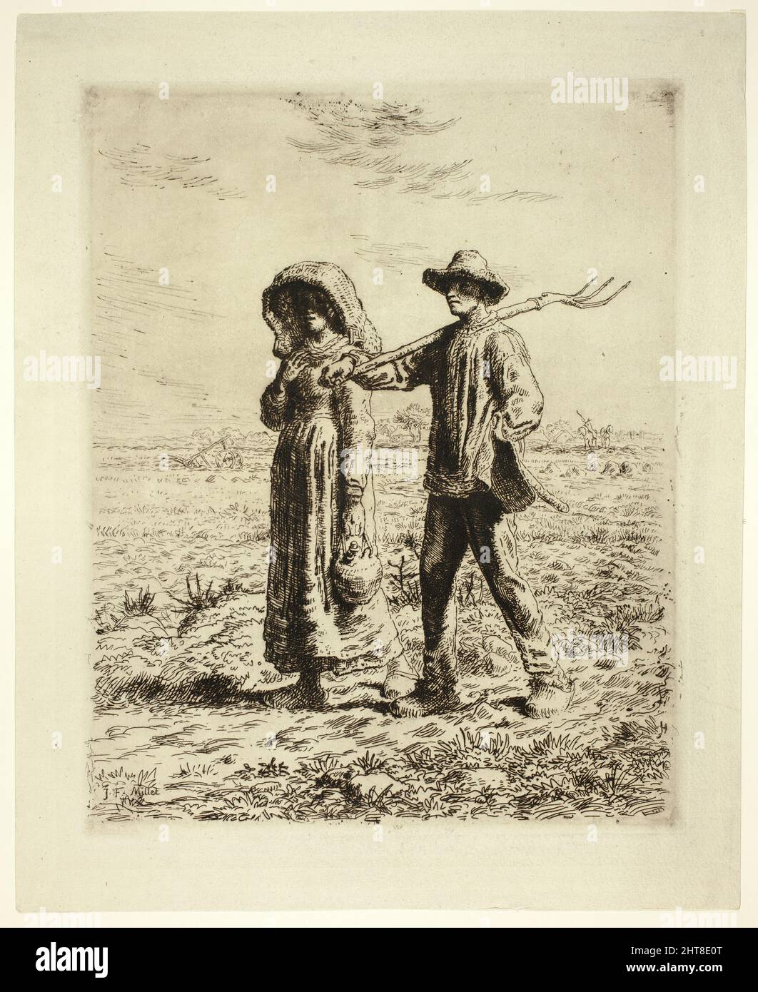 Peasants Going to Work, 1863 Stock Photo - Alamy