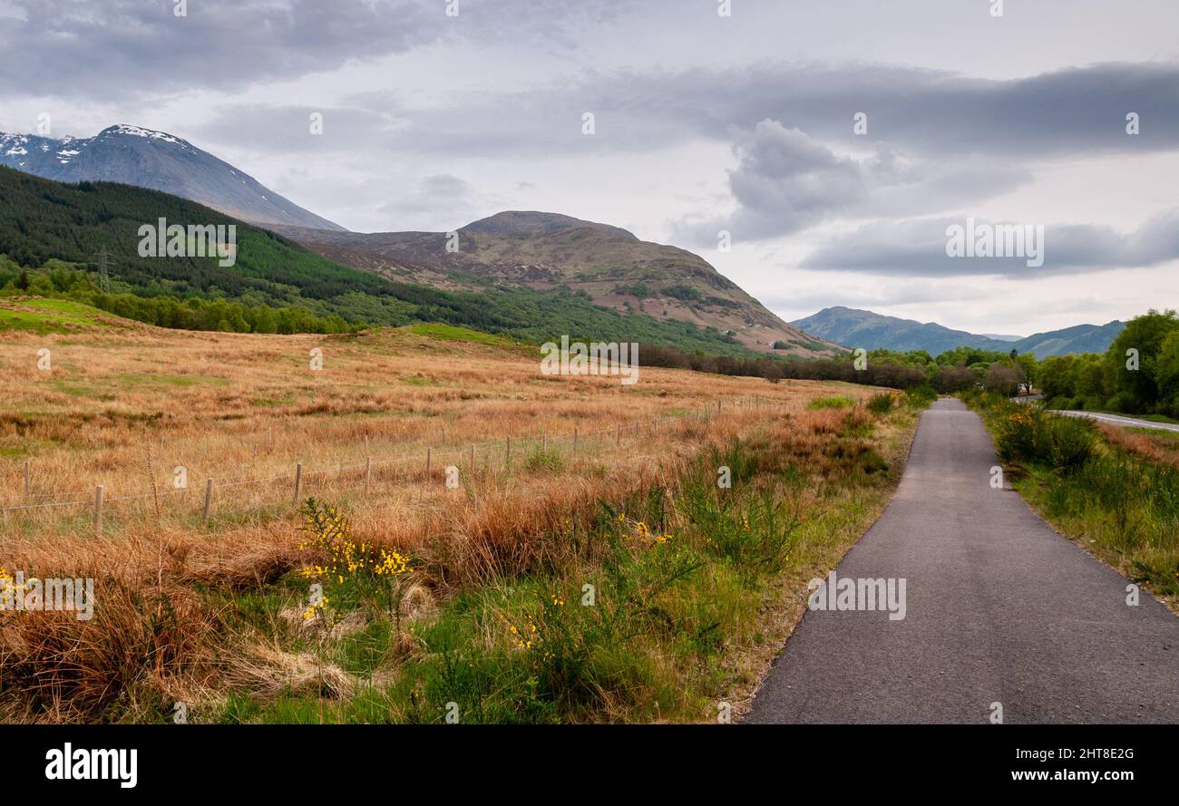 The Caledonia Way cycleway, part of the National Cycle Network, runs ...