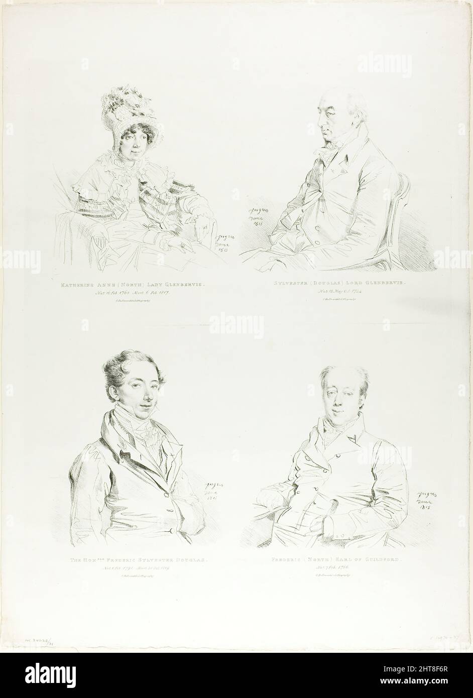 Four Family Portraits, 1815 Stock Photo - Alamy