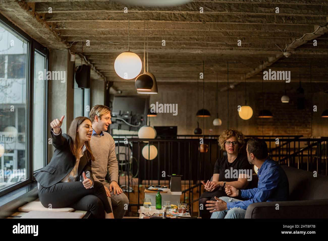Group of amazing business people are having a serious talk Stock Photo ...