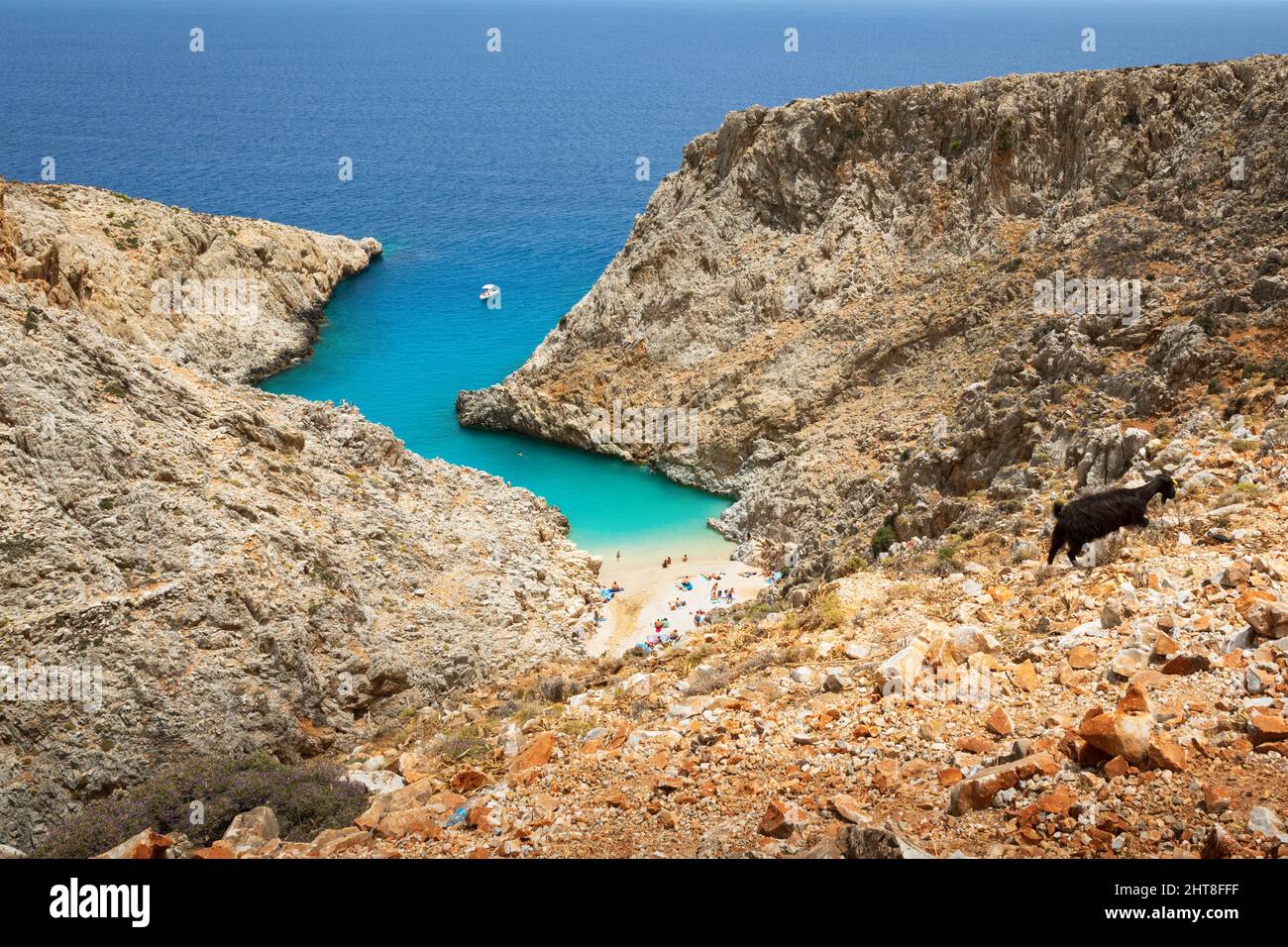 Beatufil view above Seitan Limania beach, Crete, Greece Stock Photo - Alamy