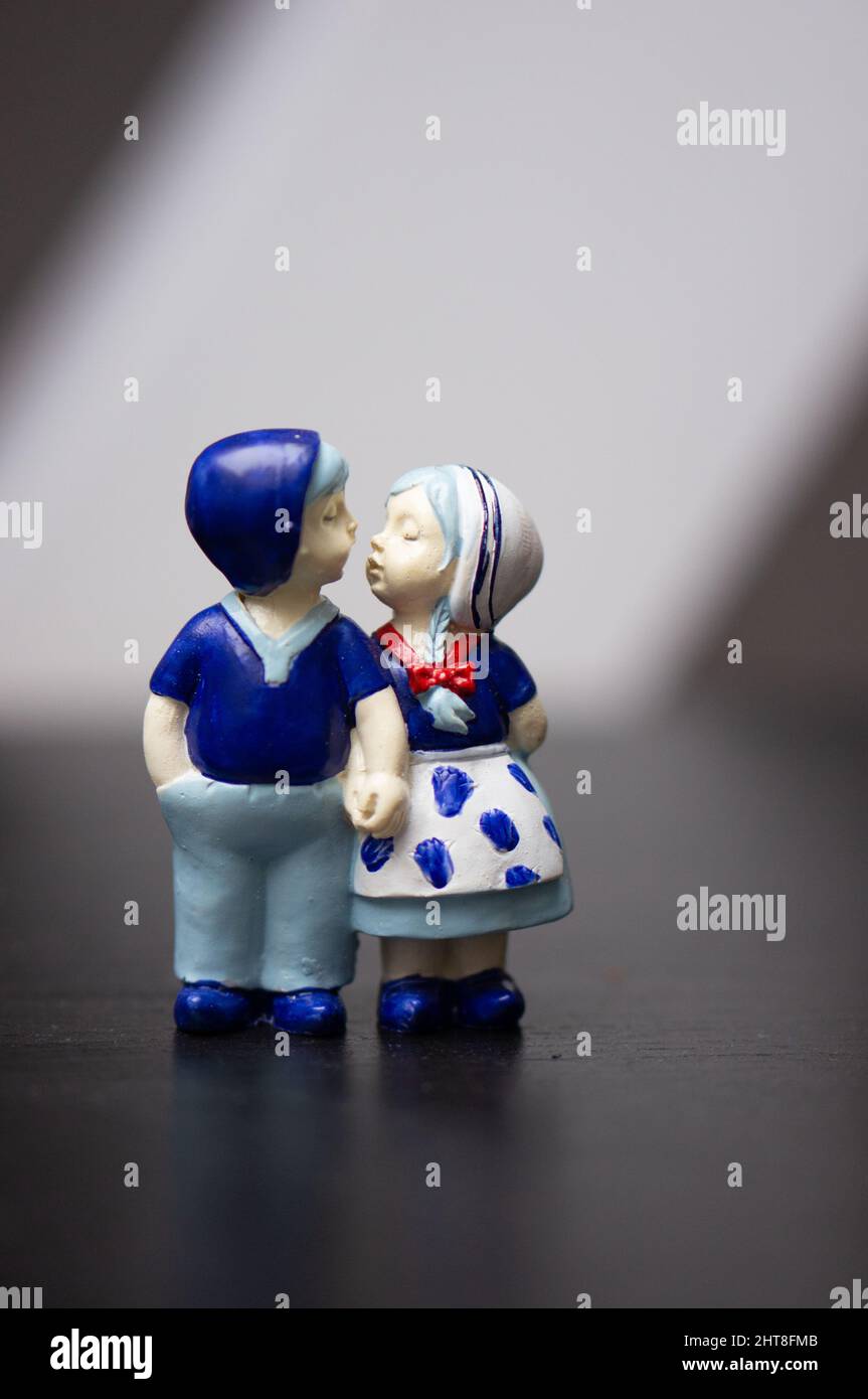 Closeup of girl and boy figures Stock Photo - Alamy