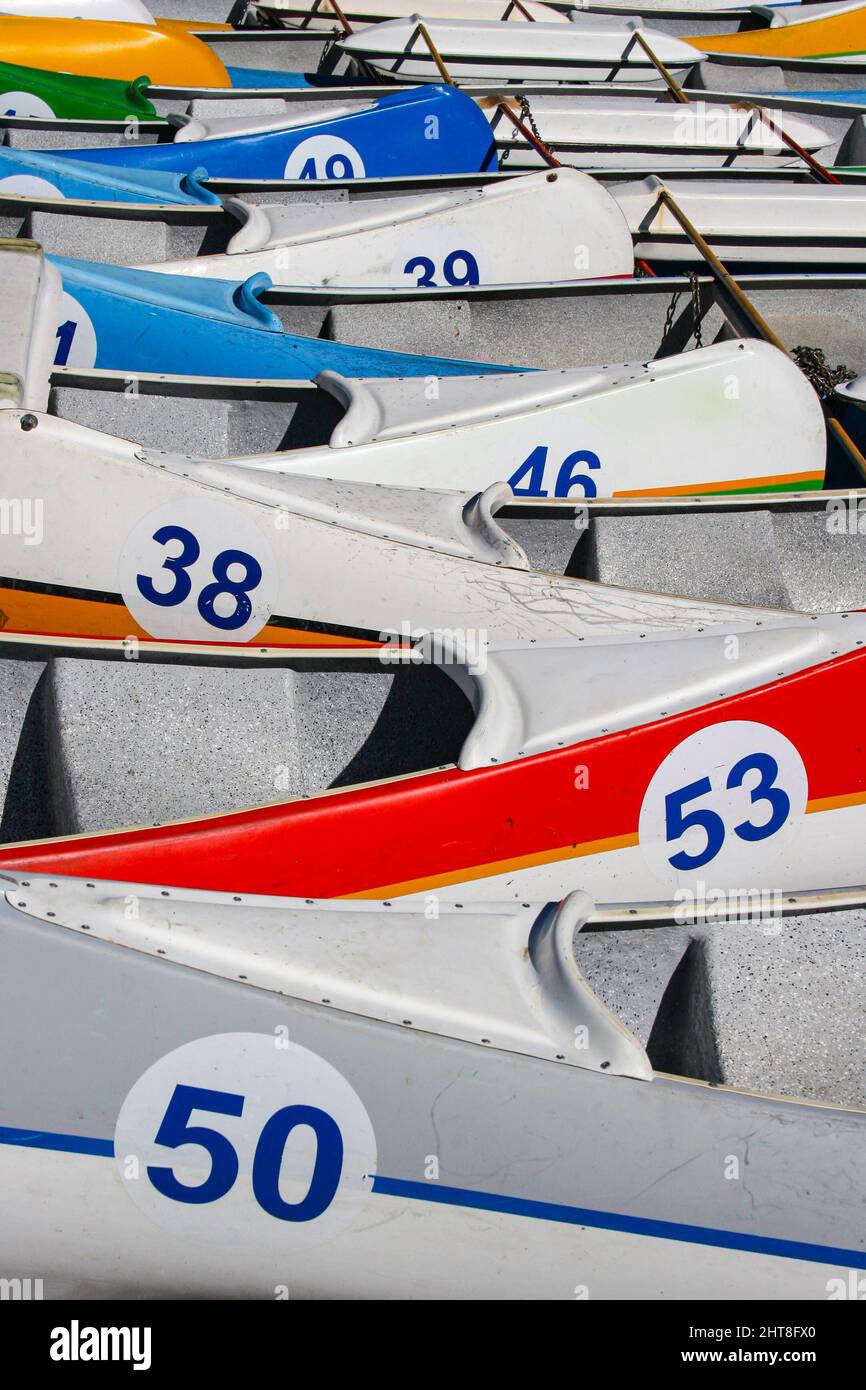 Closeup shot boats colorful hi-res stock photography and images - Alamy