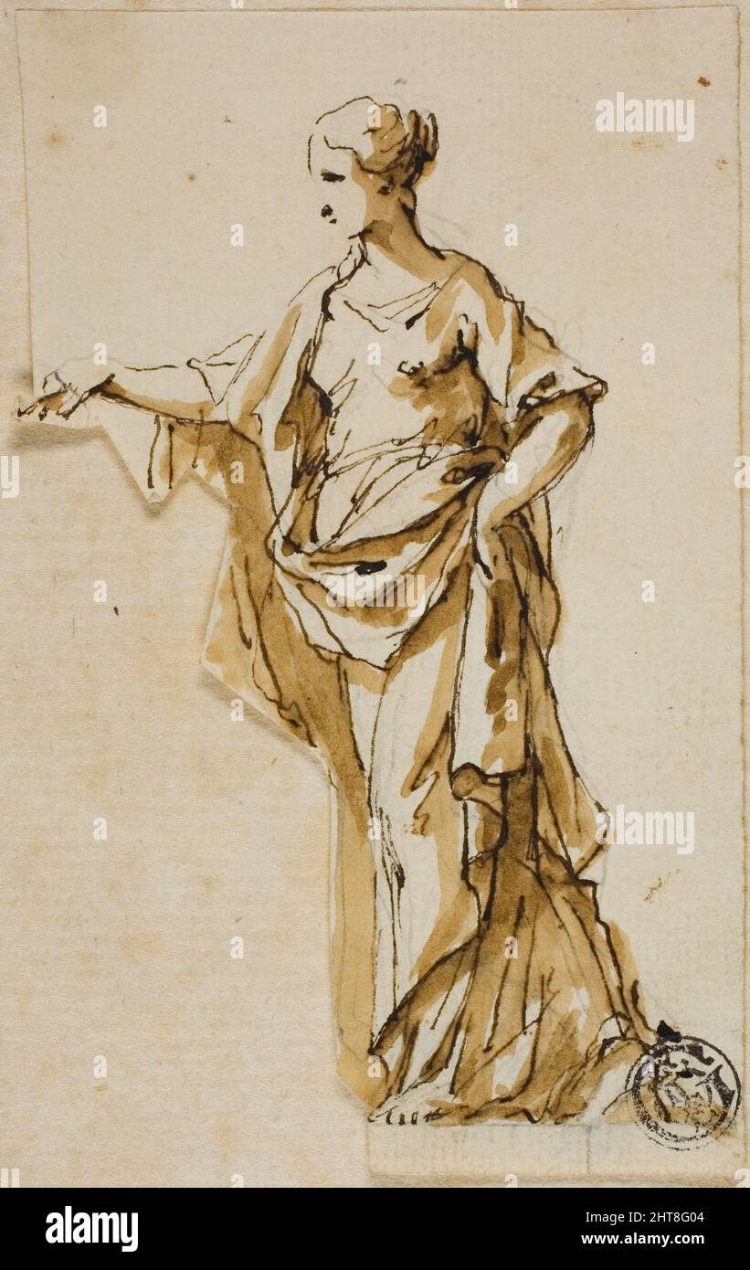 Standing Female Figure with Right Hand Raised, n.d Stock Photo - Alamy