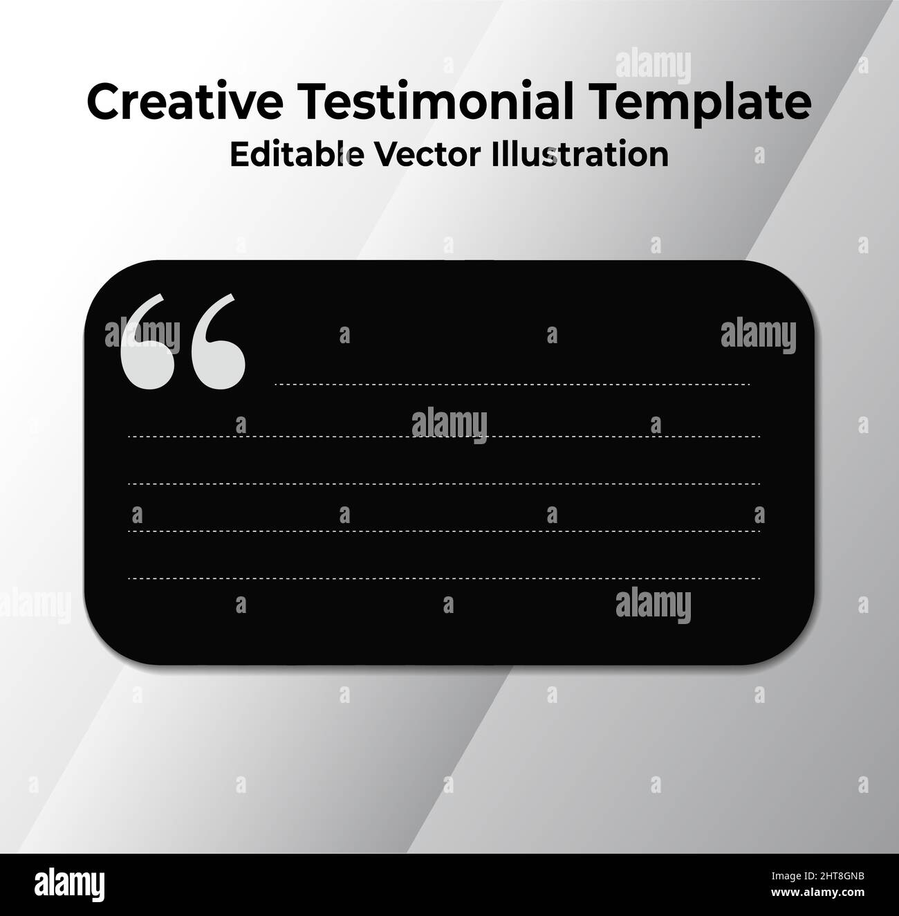 Creative Quote, Quotation bubble, Banner illustration, Testimonial ...