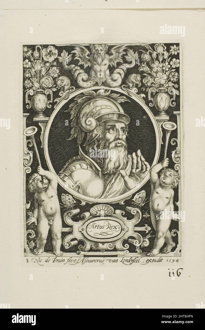 King Arthur, plate eight from The Nine Worthies, 1594 Stock Photo - Alamy
