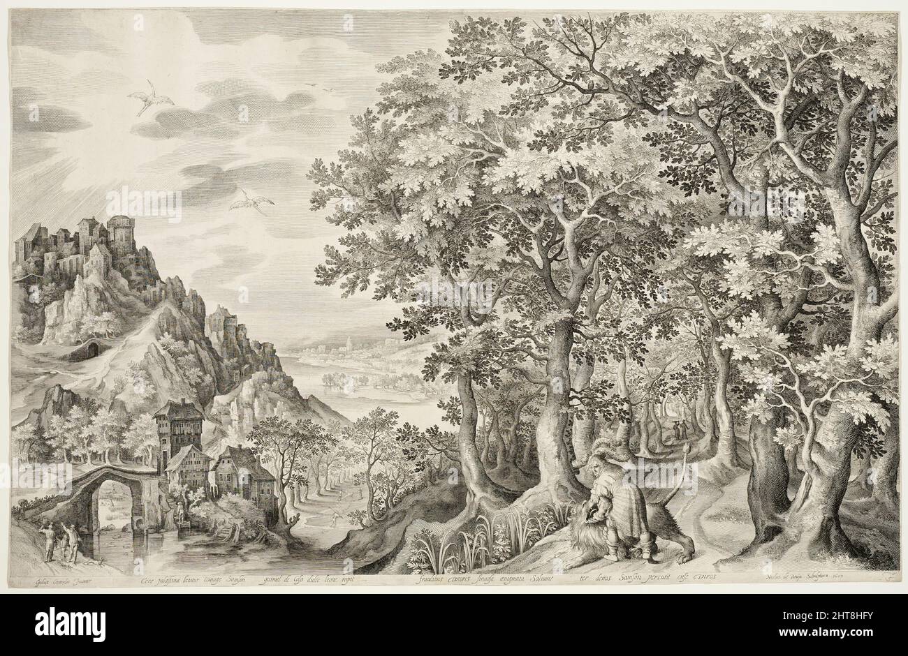 Samson Killing the Lion, 1603 Stock Photo - Alamy