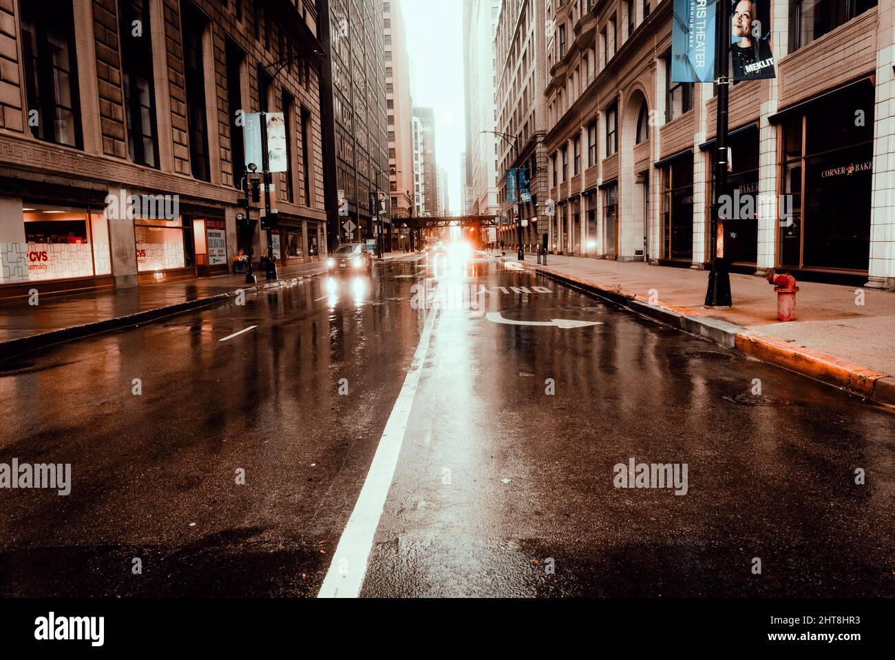 Downtown on rainy day hi-res stock photography and images - Alamy