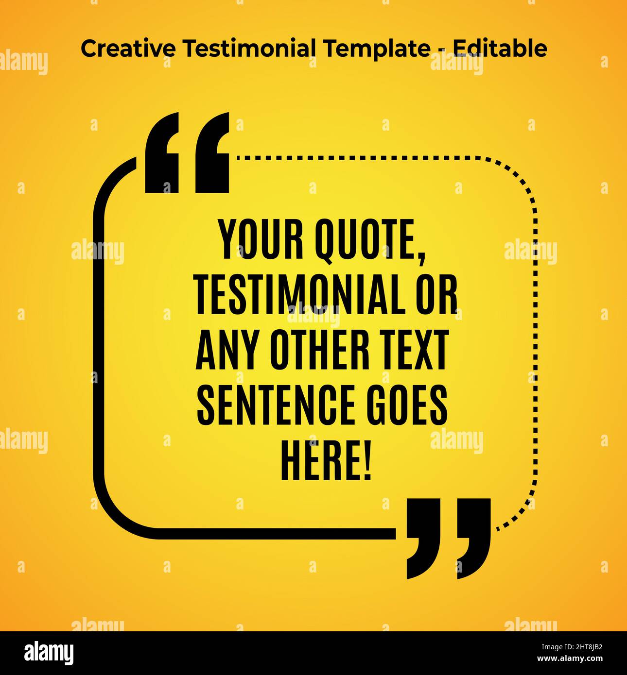 Creative editable vector quote, Quotation bubble, Banner illustration ...