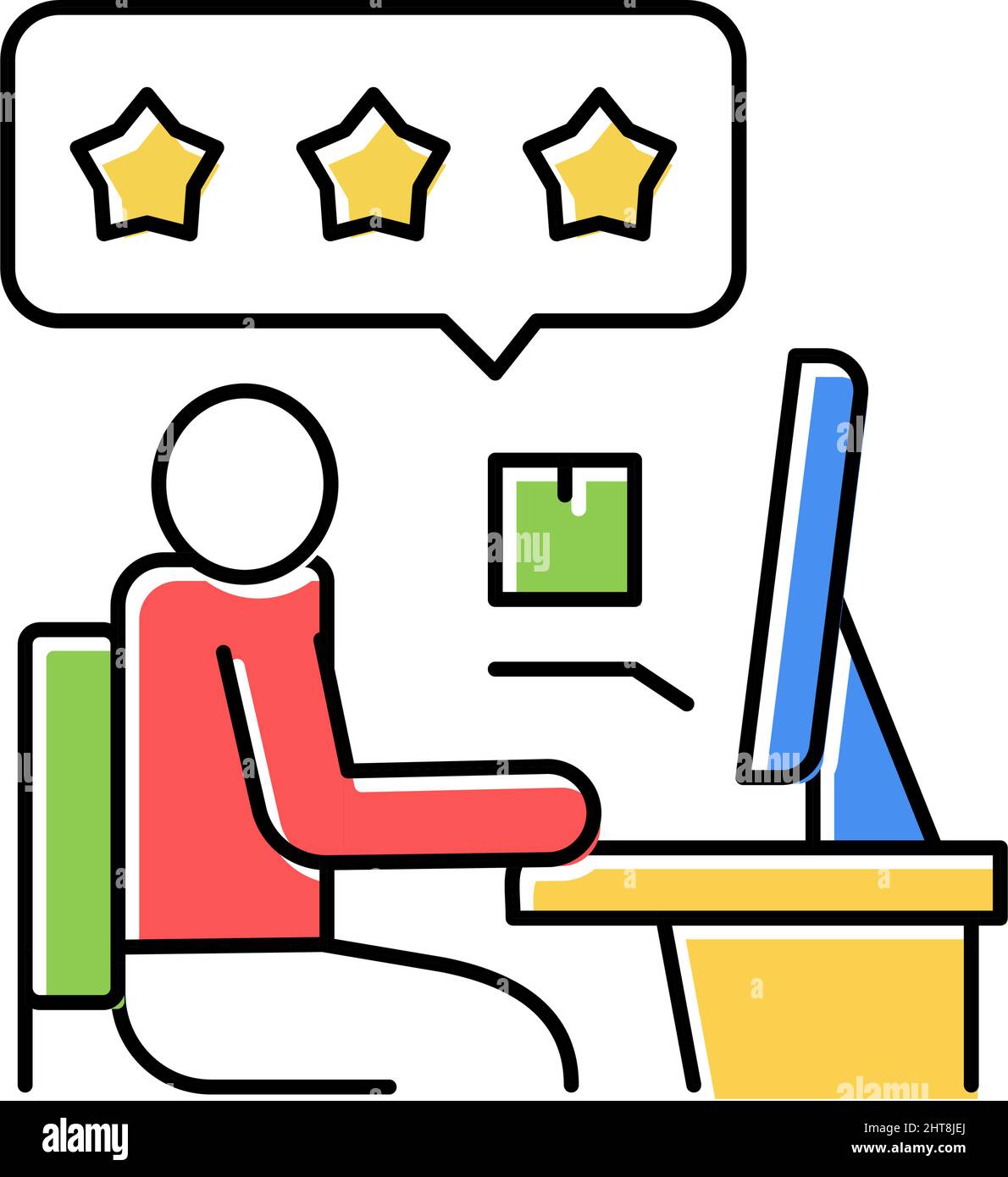 client review color icon vector illustration Stock Vector Image & Art ...