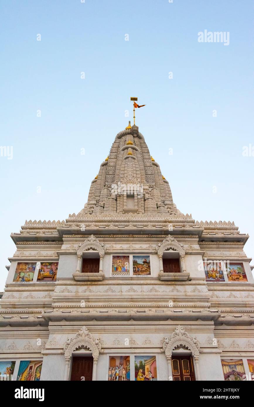 Prem Mandir at sunset, Vrindavan, Mathura District, Uttar Pradesh ...