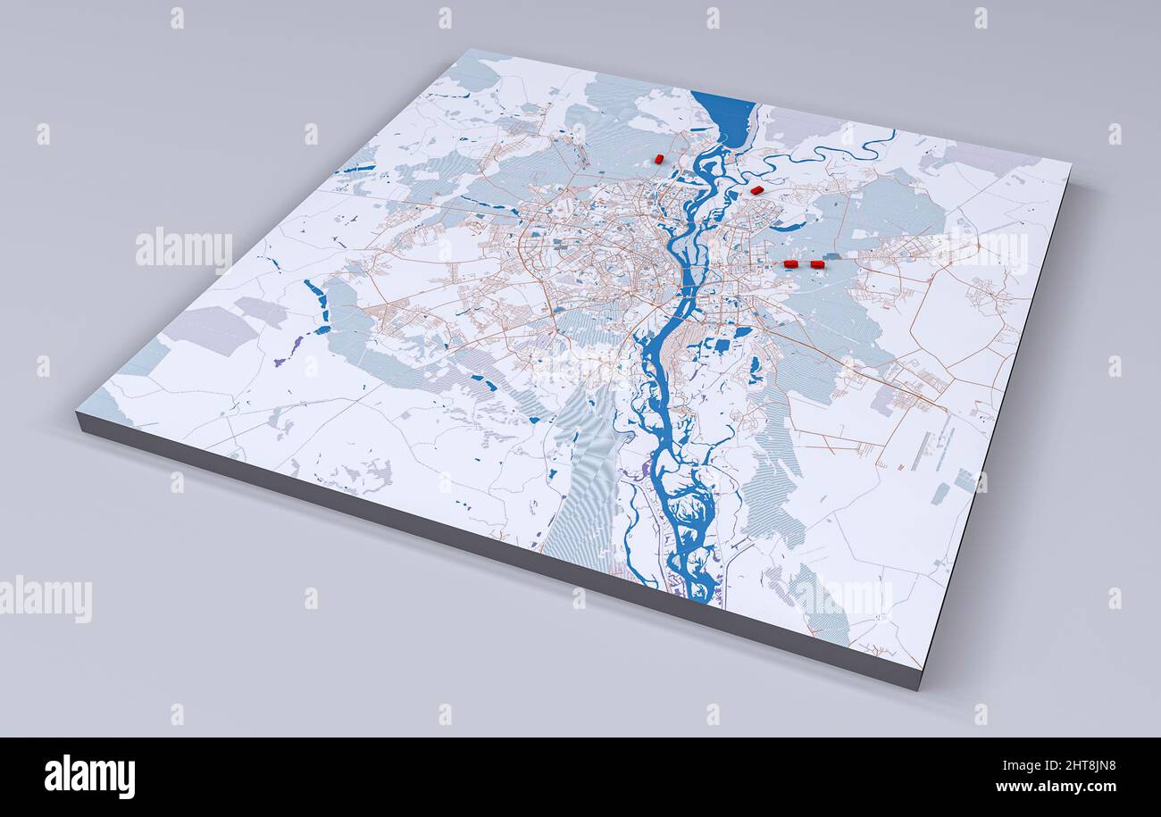 Dnieper river map hi-res stock photography and images - Alamy
