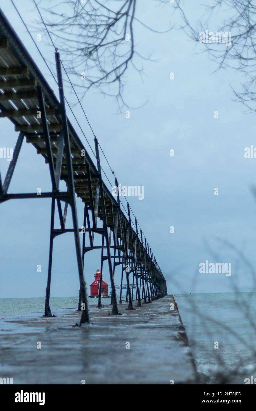 Vertical shot of a pier from the bottom Stock Photo - Alamy