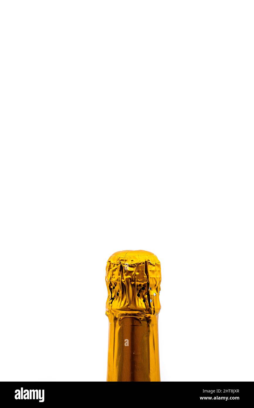 Closeup shot of a Champagne Bottleneck Stock Photo - Alamy