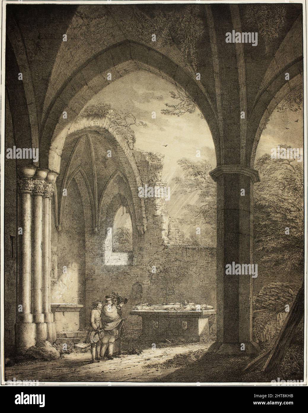 Ruin of the Church of Our Lady with the Tombstones of Genevieve and the ...