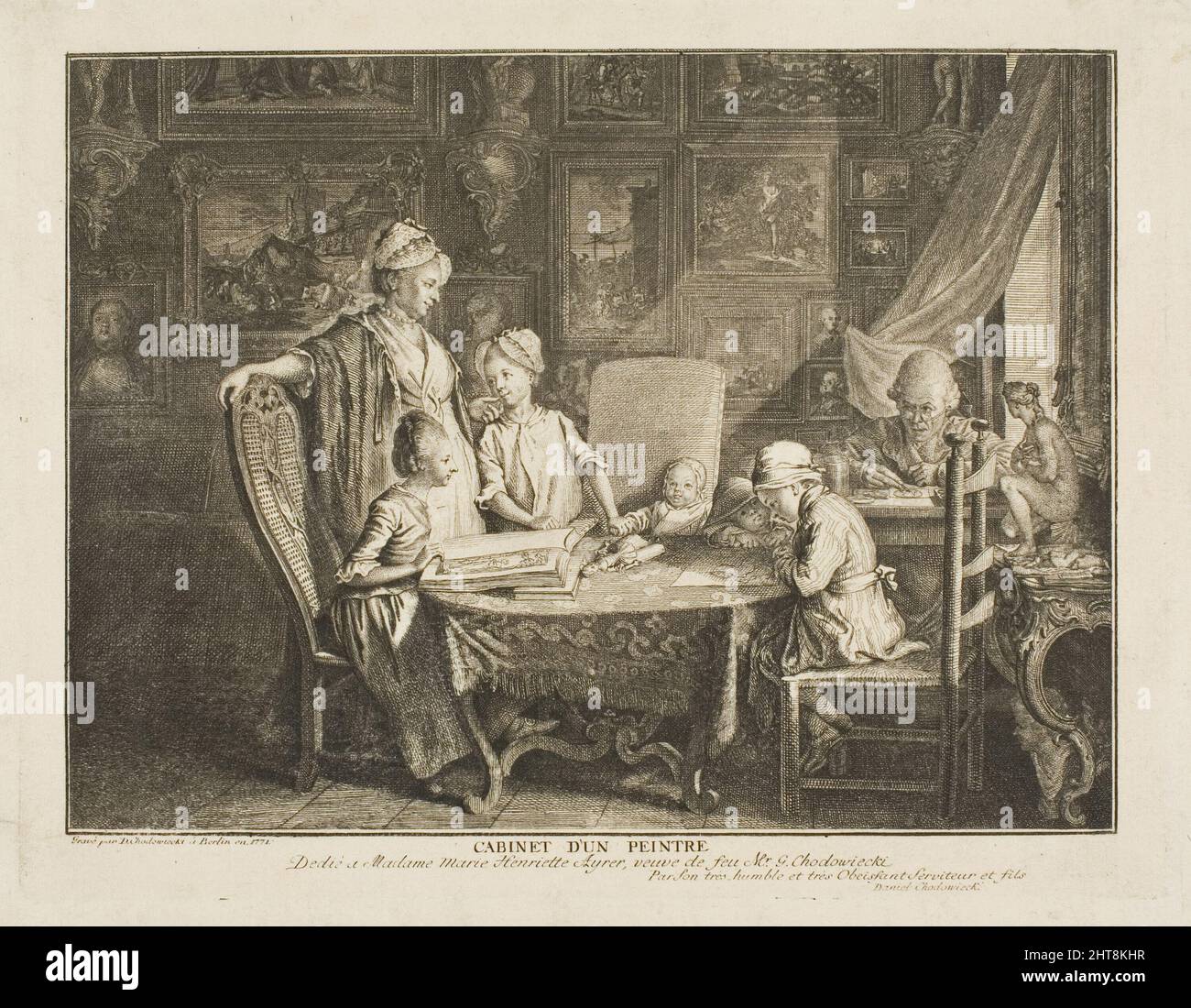 The artist with his family hi-res stock photography and images - Alamy