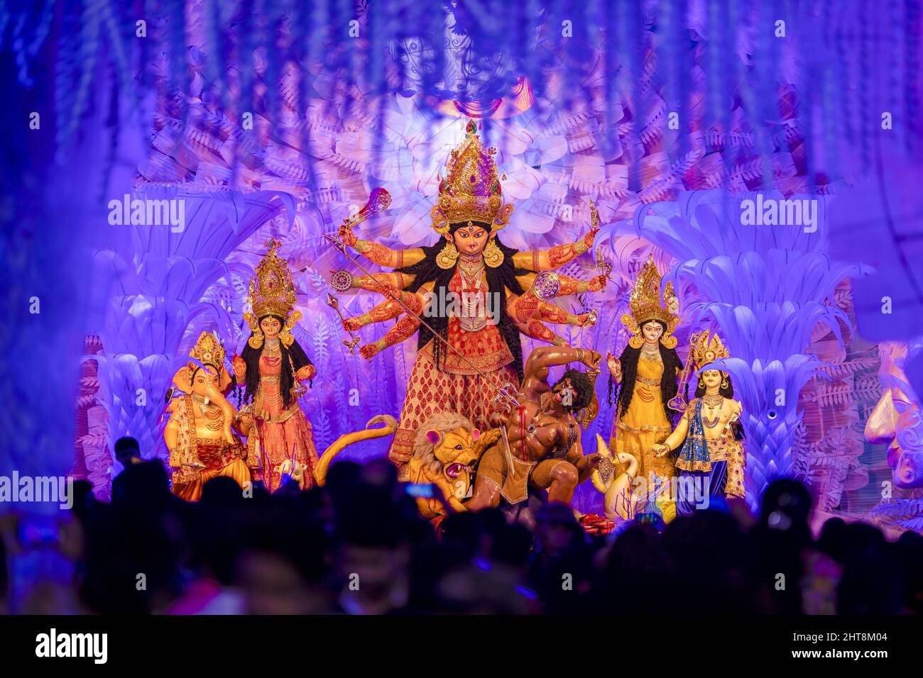 Durga Murti goddess statue in India Stock Photo - Alamy