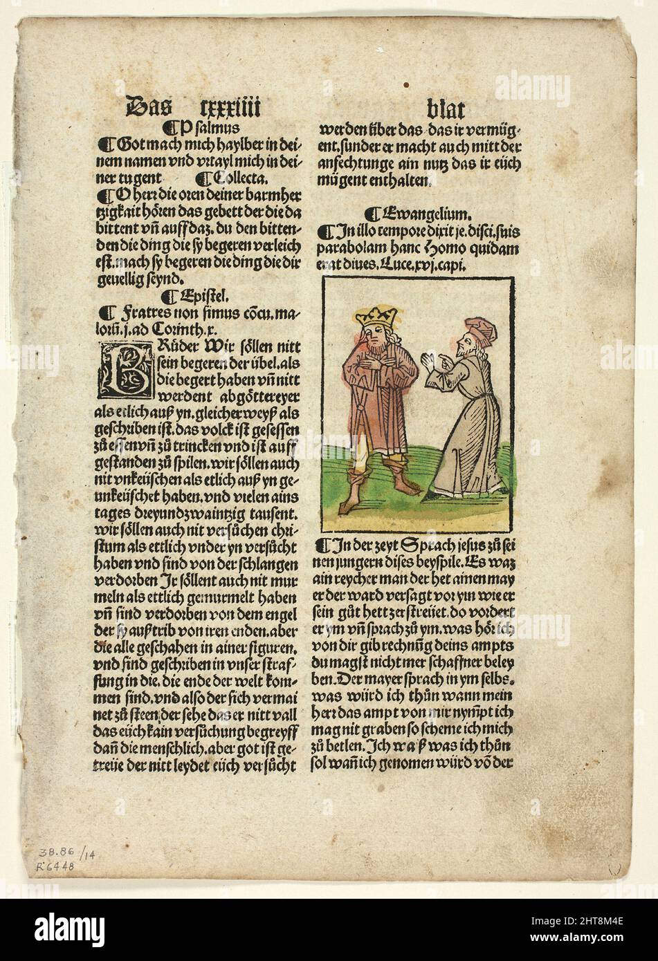 The Parable of the Unjust Steward from Plenarium, Plate 14 from ...