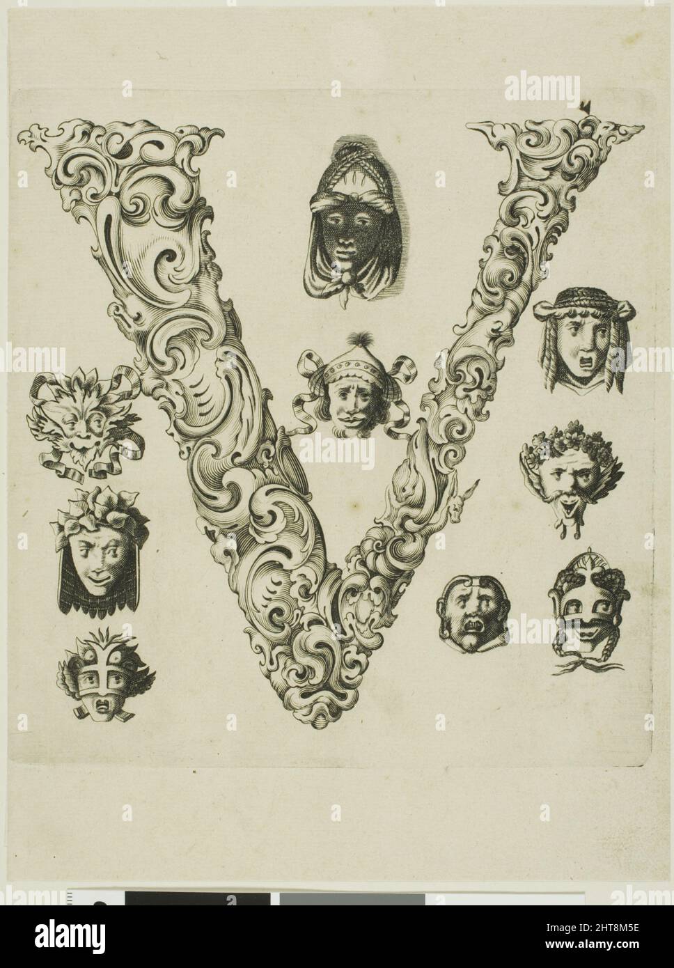 Letter V, 1630 Stock Photo - Alamy