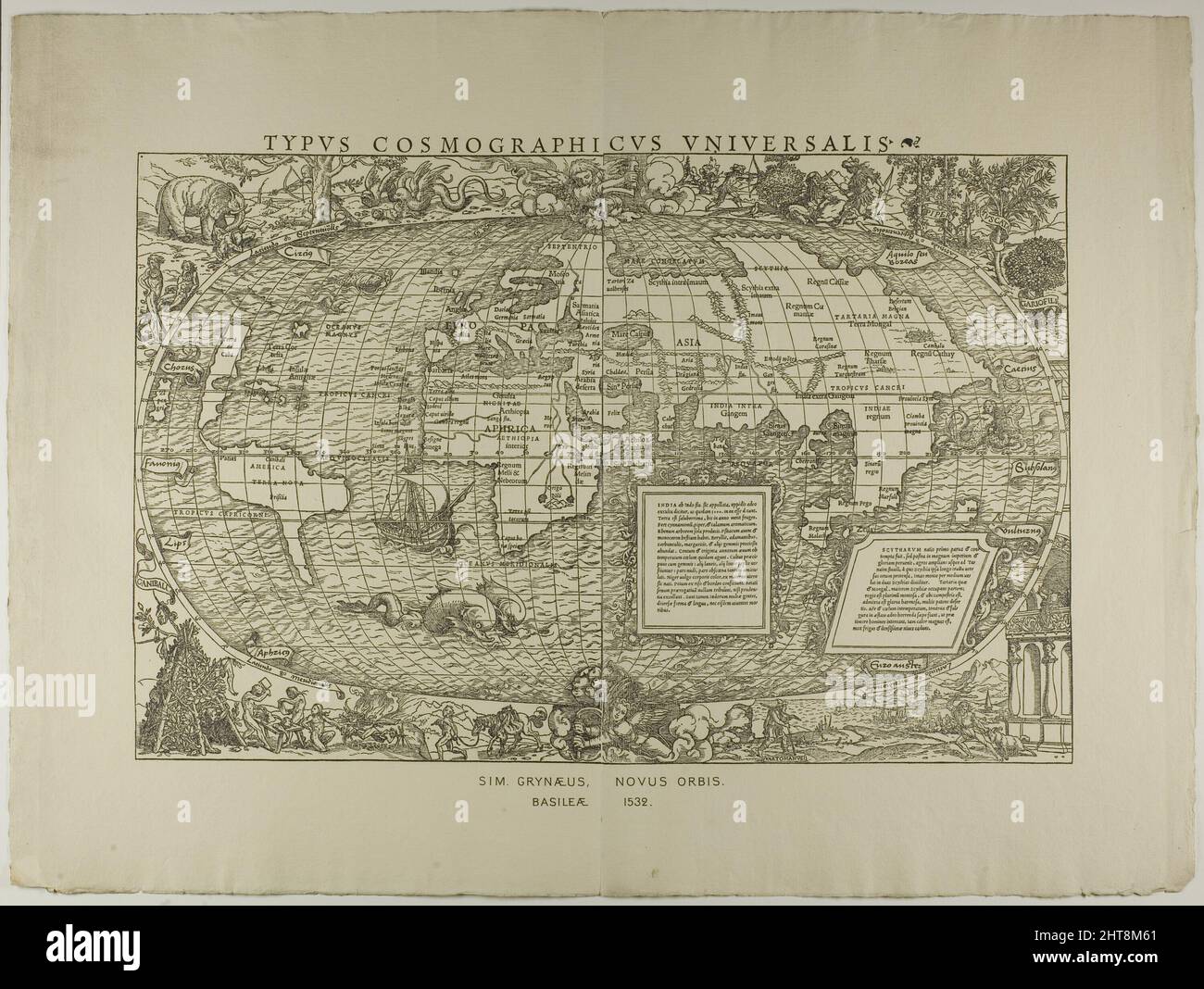 Illustrated map of the world paper hi-res stock photography and images ...