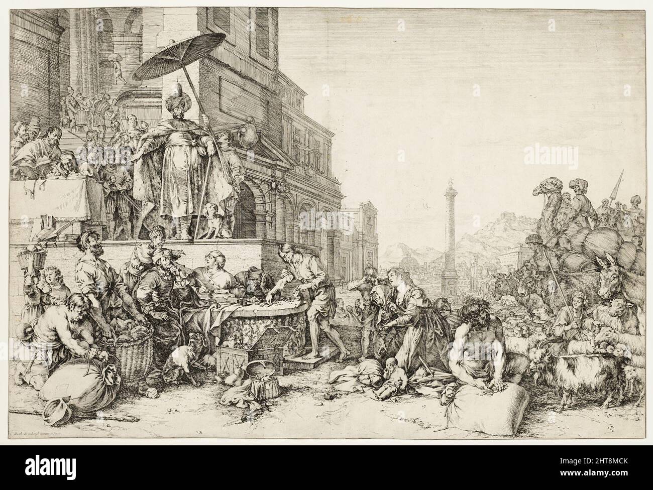 Joseph Distributing Grain to Egypt, 1644 Stock Photo - Alamy