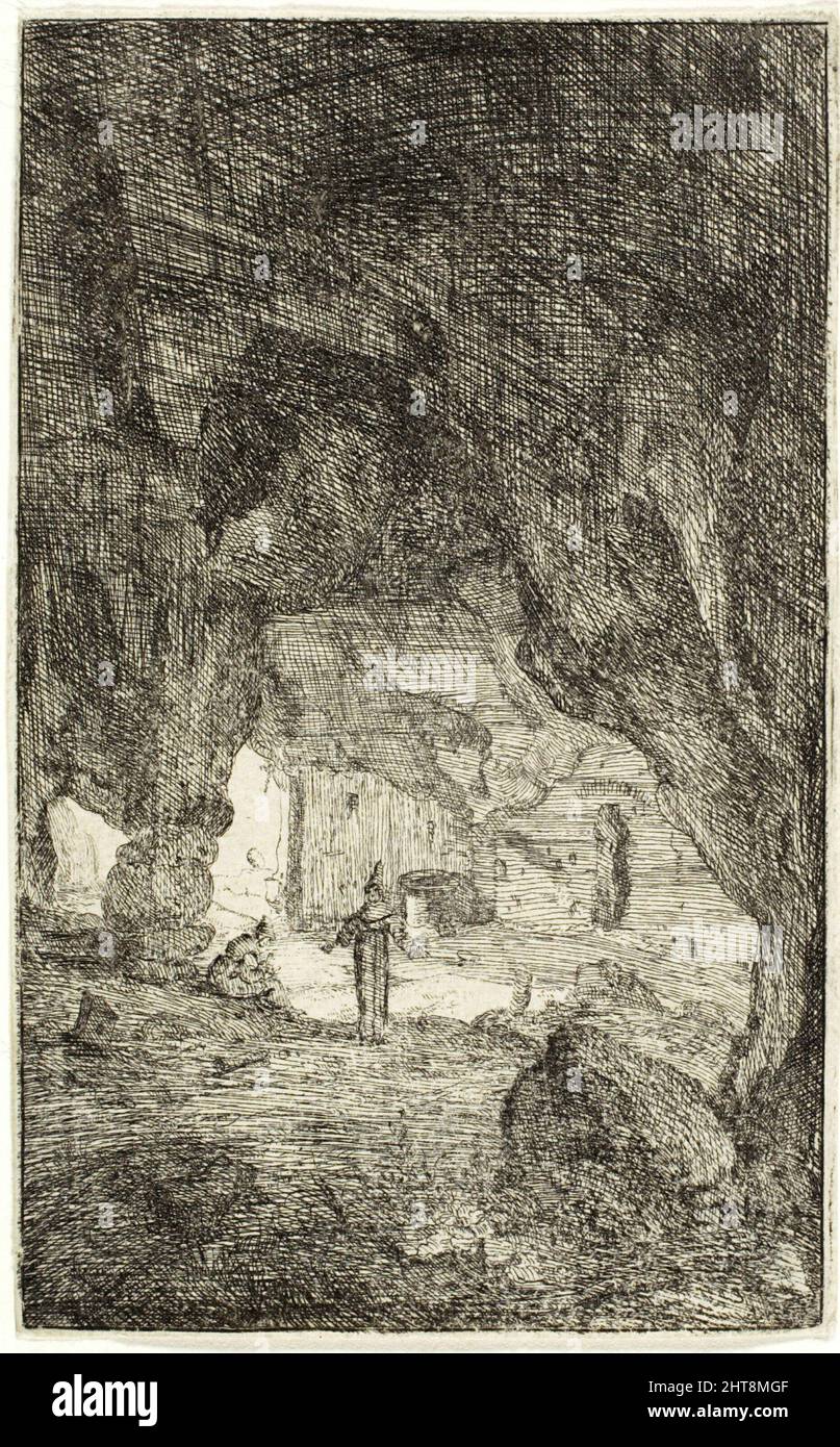 Grotto and Friars, from The Ruins of Rome, 1639/1640 Stock Photo - Alamy