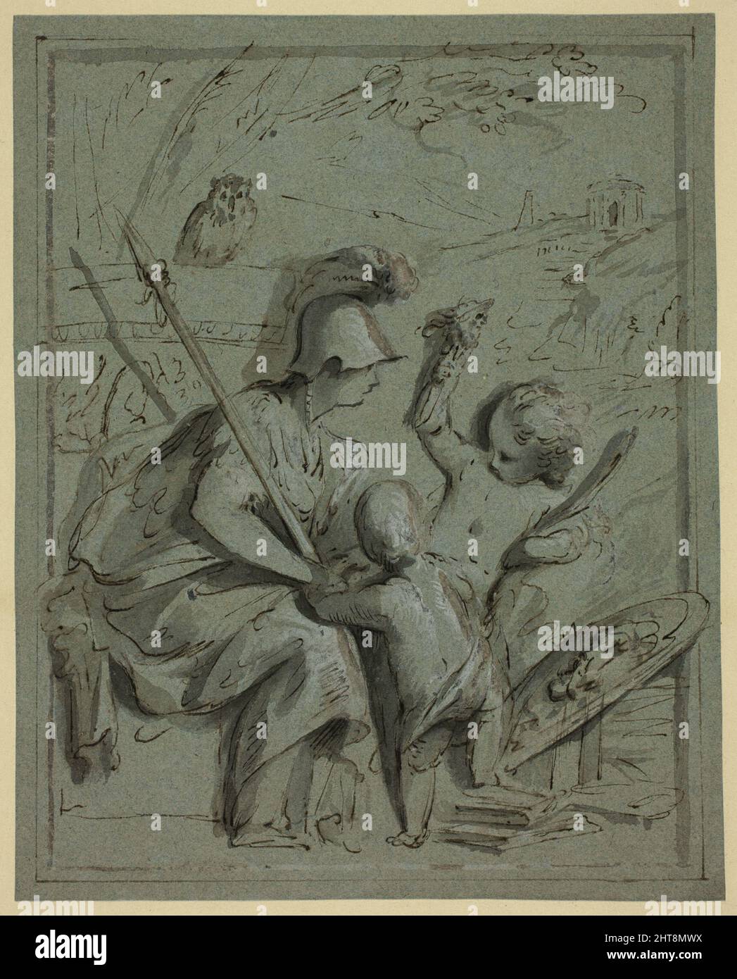 Three putti sitting hi-res stock photography and images - Alamy