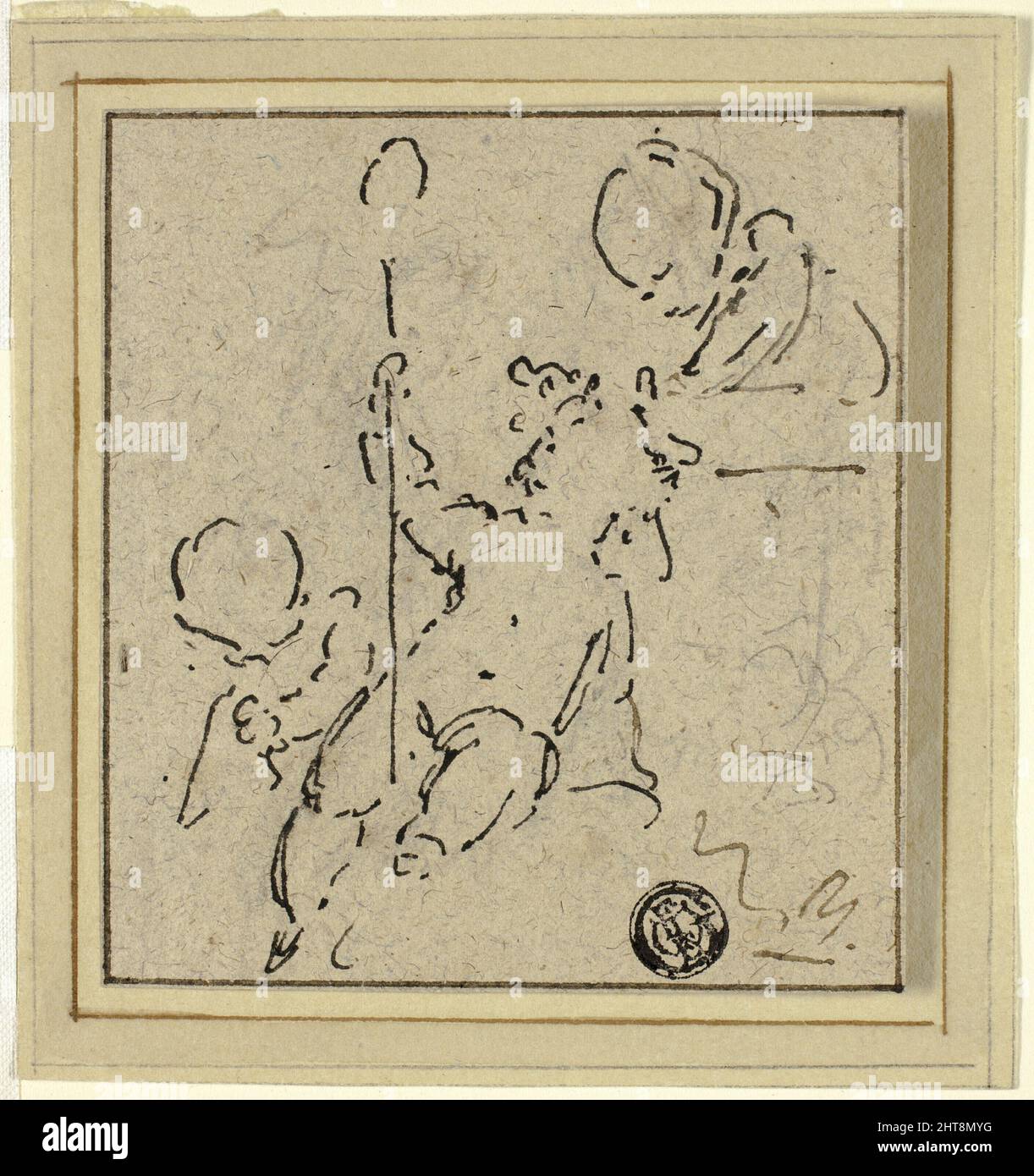 Three putti drawing hi-res stock photography and images - Alamy