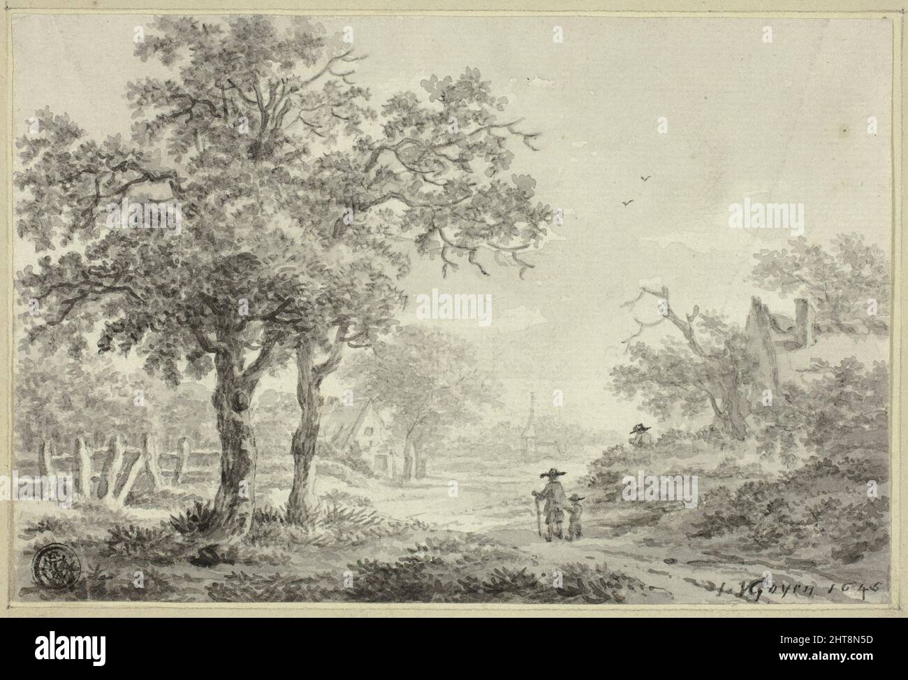 Man and Boy Walking Down Village Road, n.d Stock Photo - Alamy