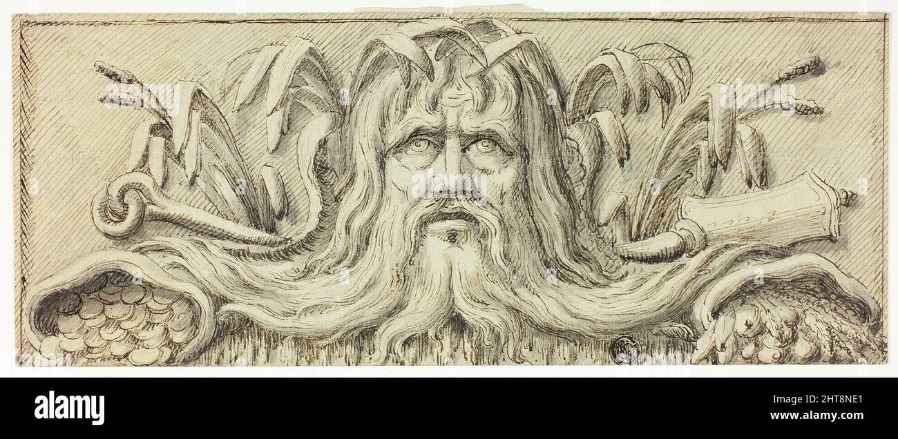 Head of Neptune, 18th century Stock Photo - Alamy