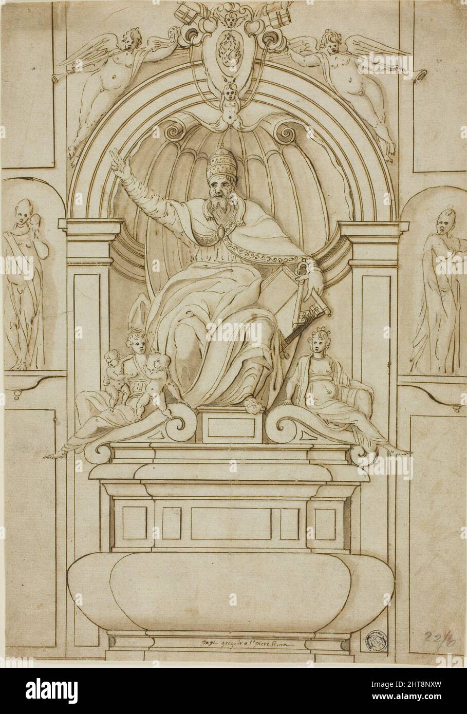 Tomb of Pope Gregory XIV in Saint Peter's, n.d Stock Photo - Alamy
