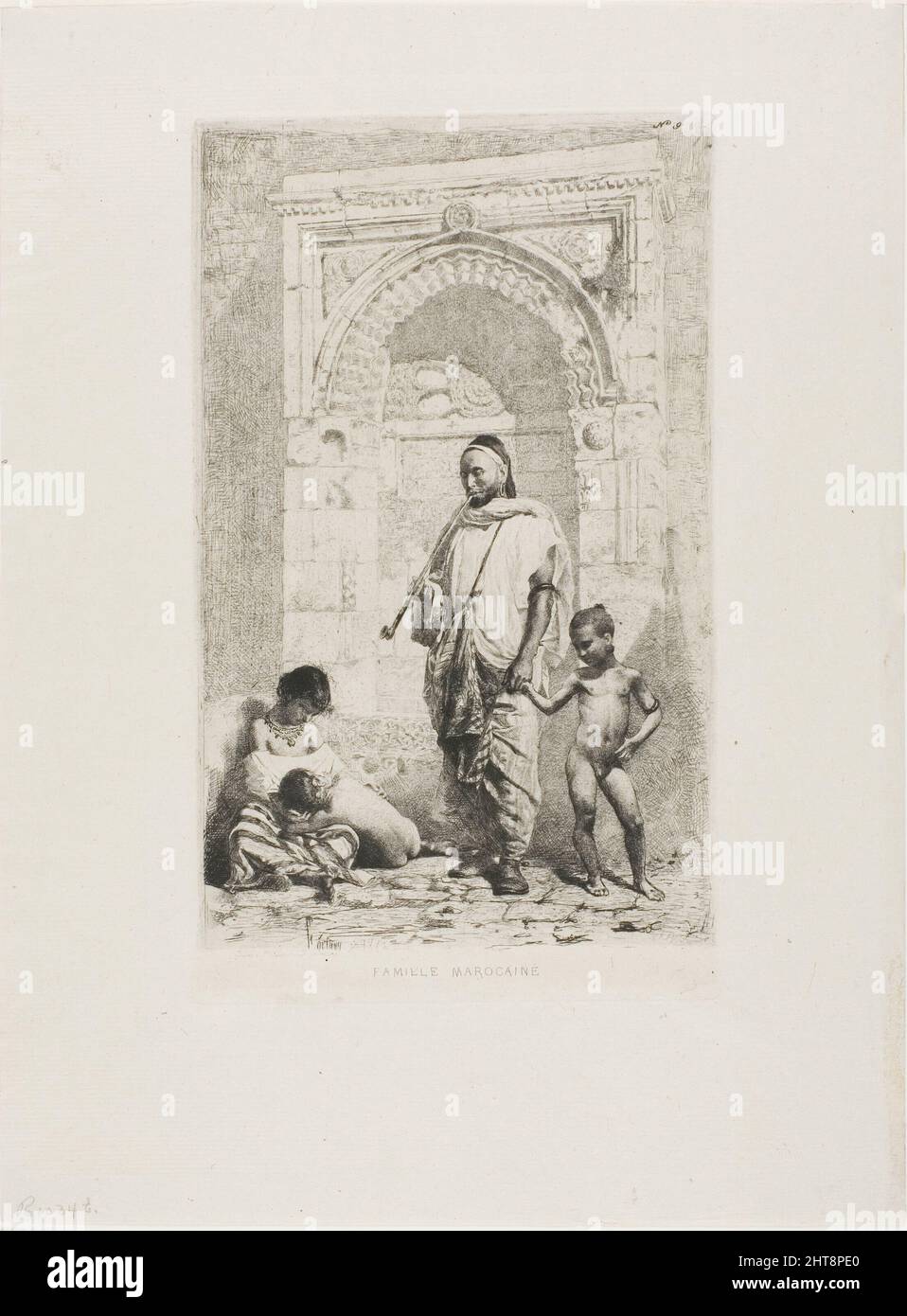 Moroccan Family, 1862 Stock Photo - Alamy