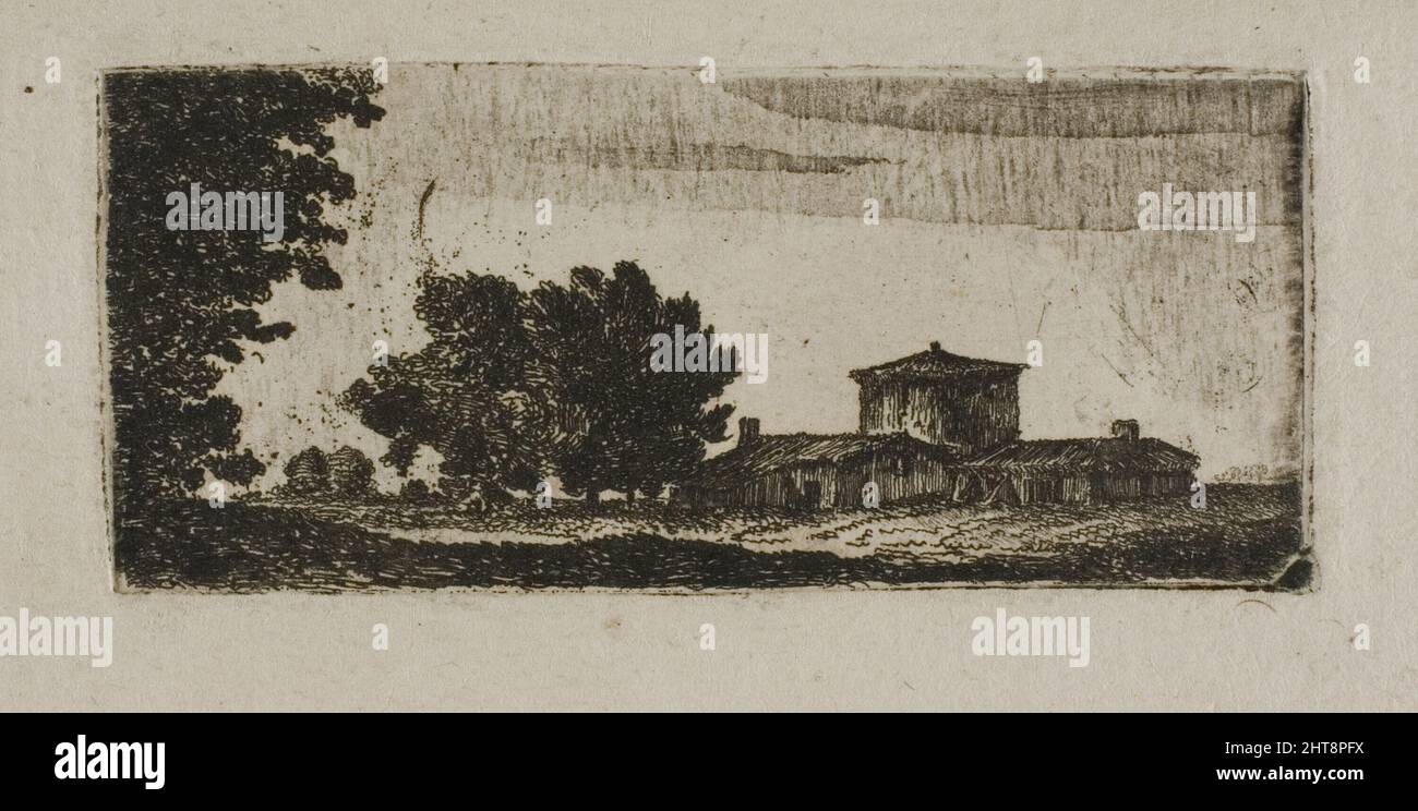 Trees and Buildings with Low Tower, n.d Stock Photo - Alamy