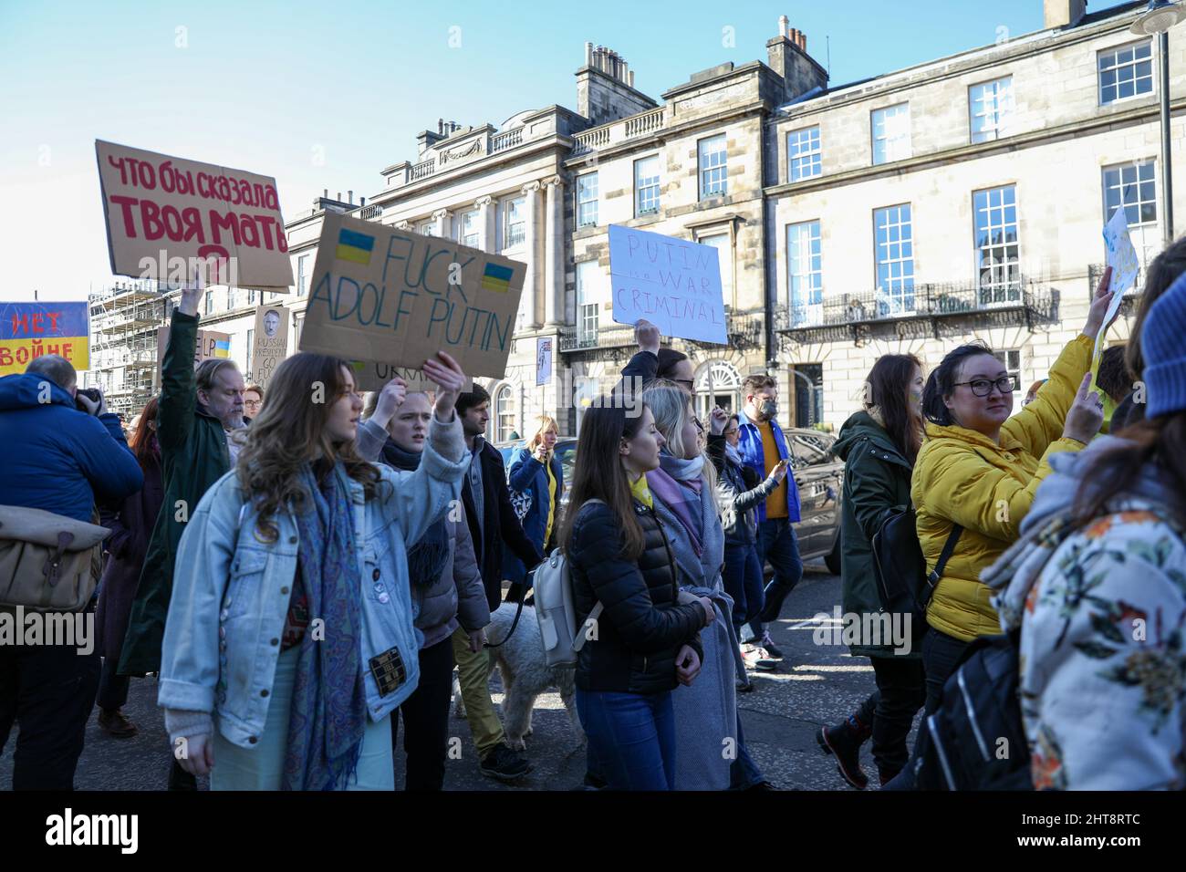 Hundreds of Stand with Ukraine protesters gathered outside the ...